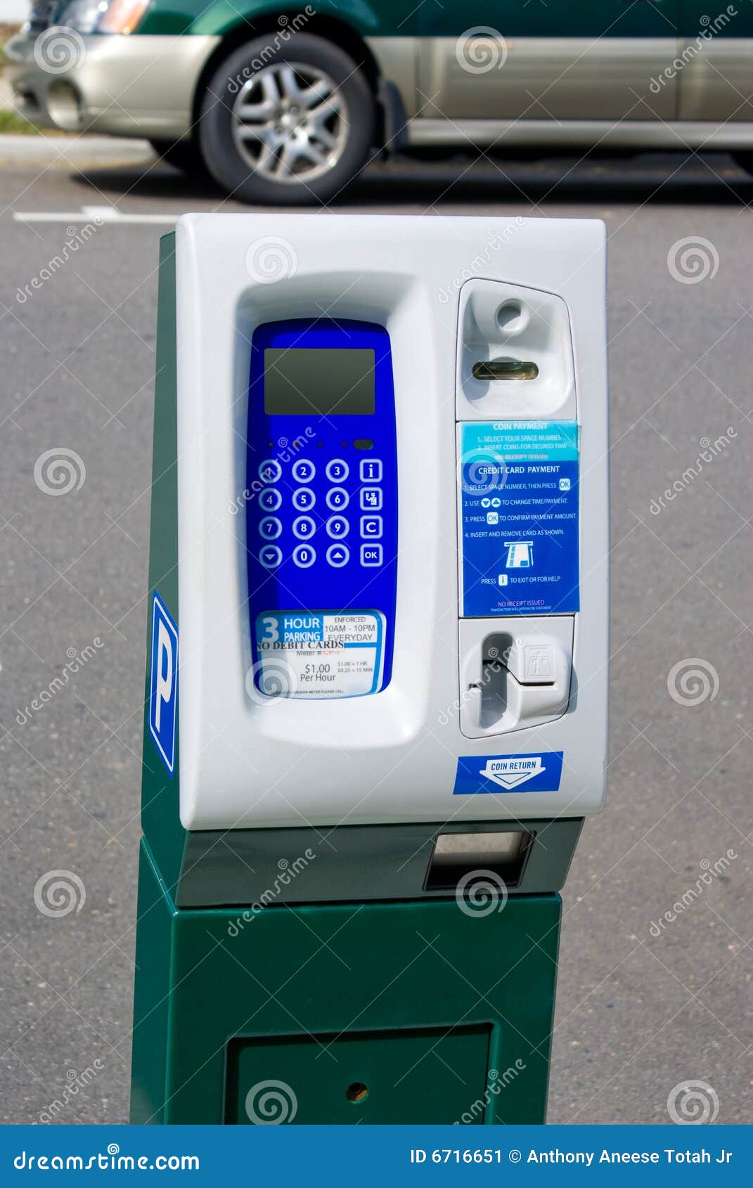 Modern Parking Meter stock image. Image of pole, curb - 6716651