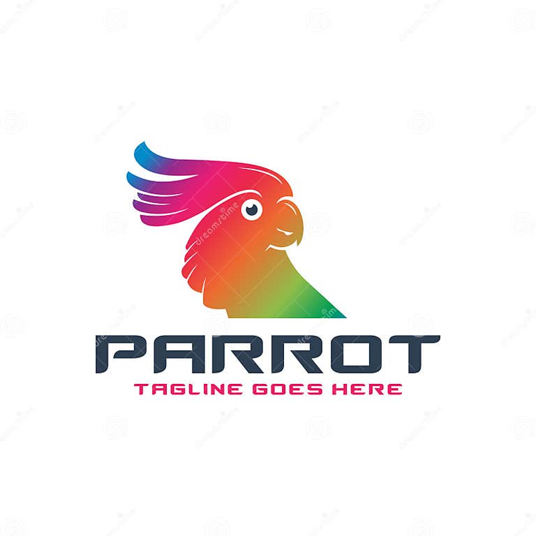 Modern parrot head logo stock vector. Illustration of abstract - 209831736
