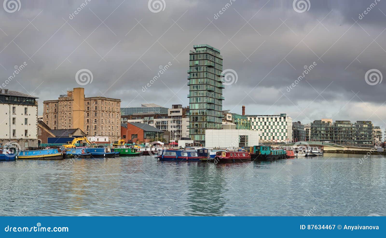 Modern Part of Dublin Docklands, Known As Silicon Docks Stock Image ...