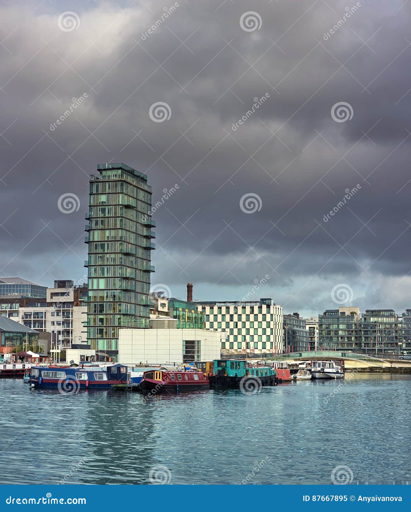 Modern Part of Dublin Docklands, Known As Silicon Docks Stock Image ...
