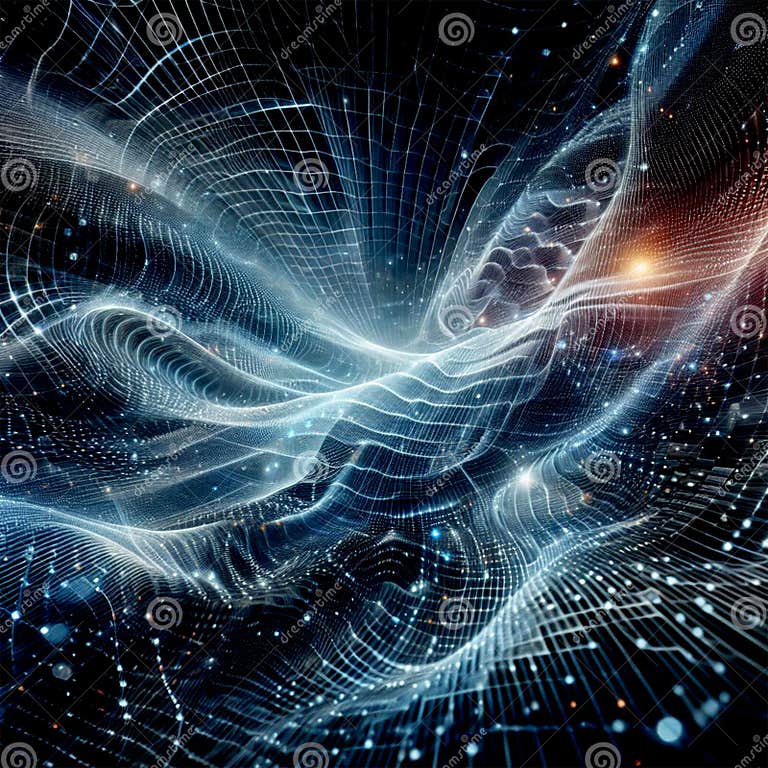 Modern Particle Gradient Wave Design Stock Illustration - Illustration ...