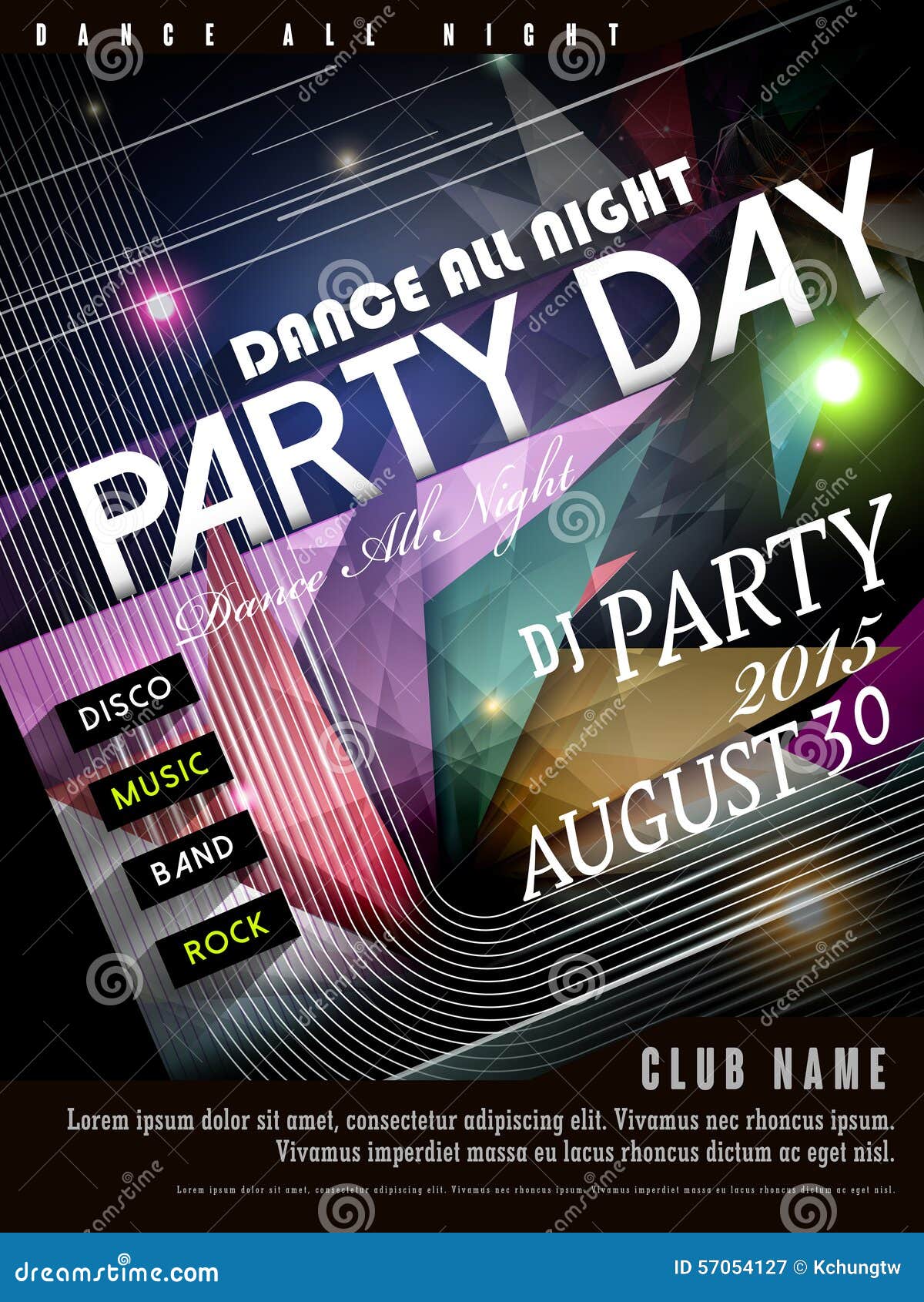 Modern party poster design stock illustration. Illustration of abstract ...