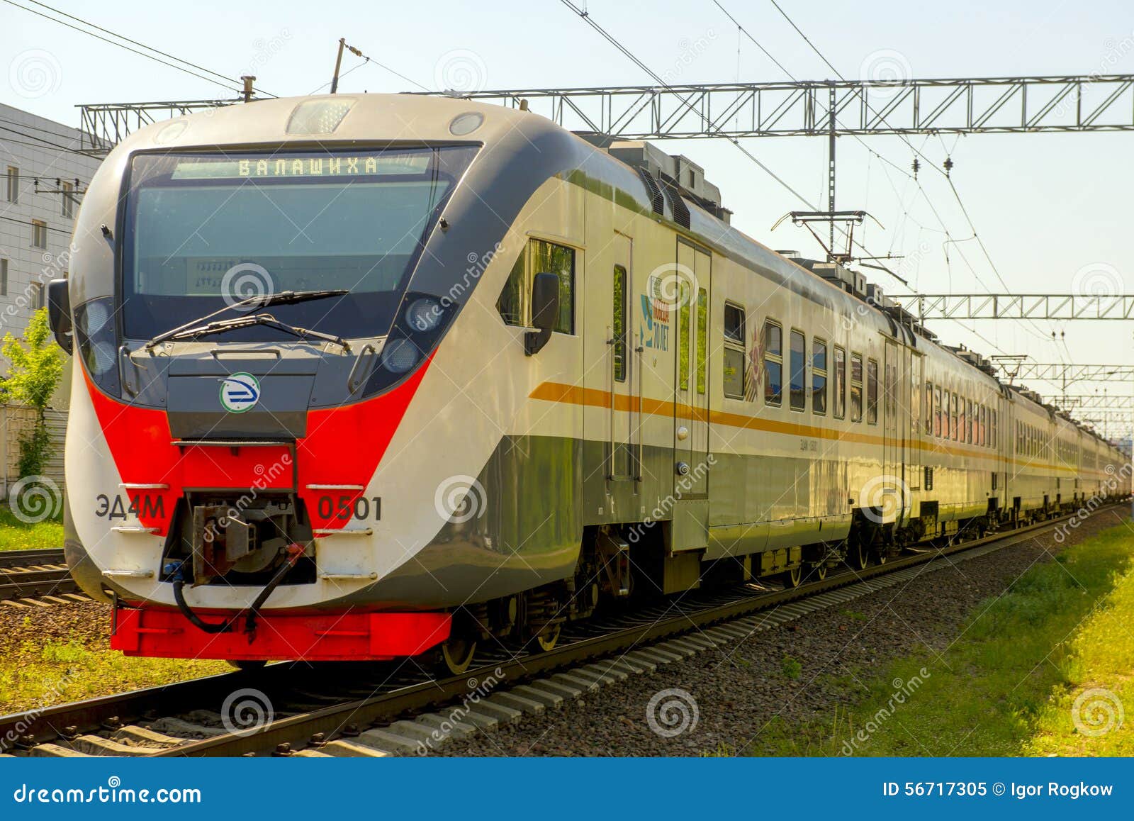 Modern Passenger Suburban Train on Moscow Rail Editorial Image - Image ...