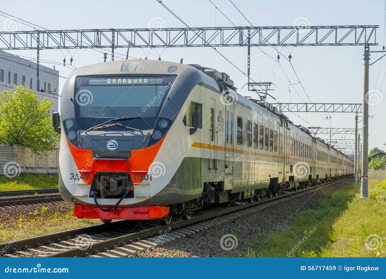 Modern Passenger Suburban Train on Moscow Rail Editorial Stock Image ...