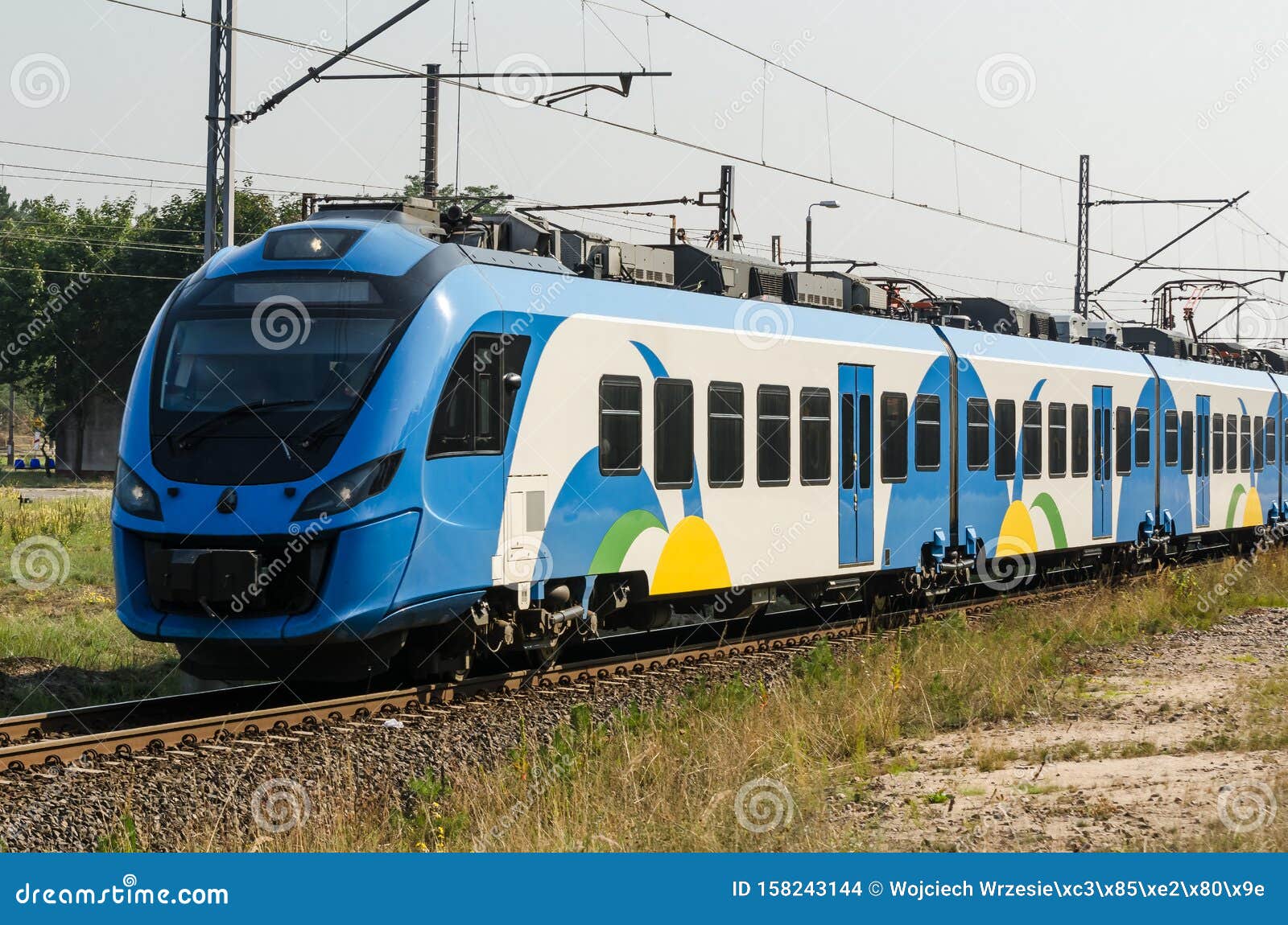 ELECTRIC MULTIPLE UNIT stock photo. Image of industry - 158243144