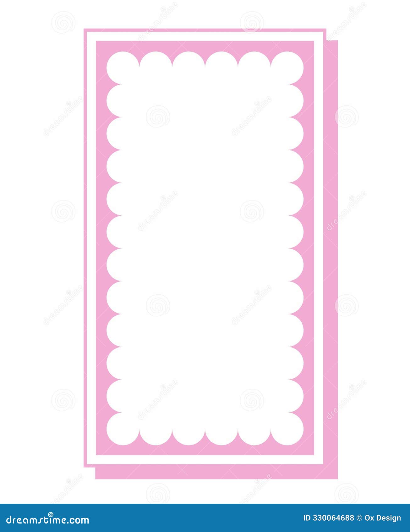 Modern Pastel Color Pink Painted Rectangular Vertical Frame for Picture ...
