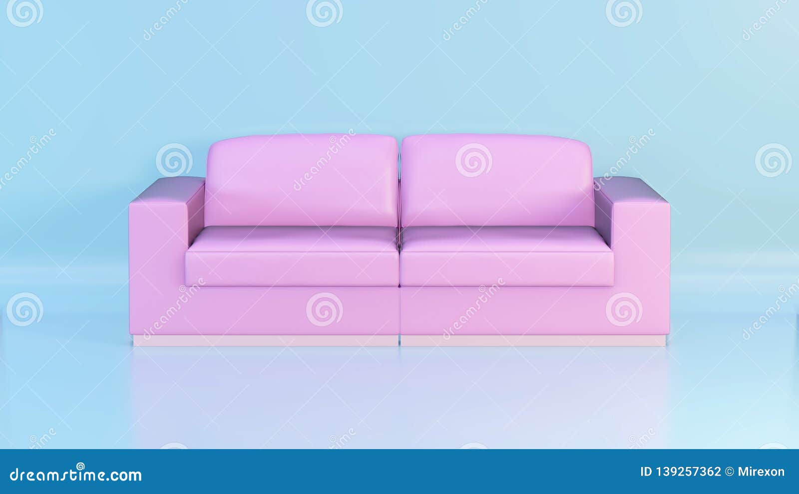 Modern Pastel Color Sofa in Studio Background Stock Photo - Image of ...
