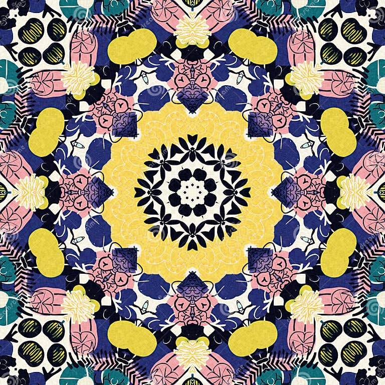 Modern Patchwork Grid Pattern with Fabric Effect Design. Seamless ...