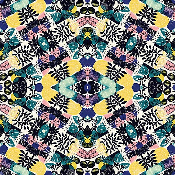 Modern Patchwork Grid Pattern with Fabric Effect Design. Seamless ...