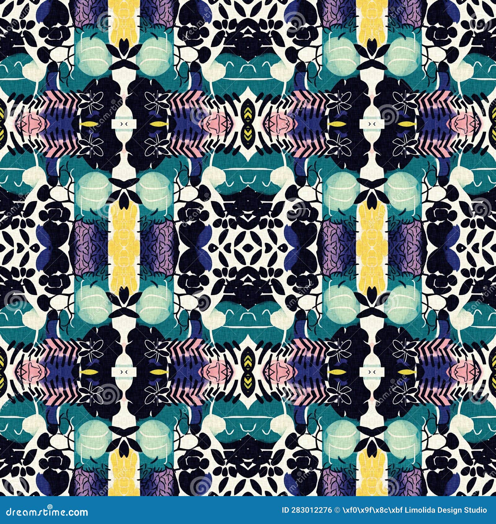 Modern Patchwork Grid Pattern with Fabric Effect Design. Seamless ...