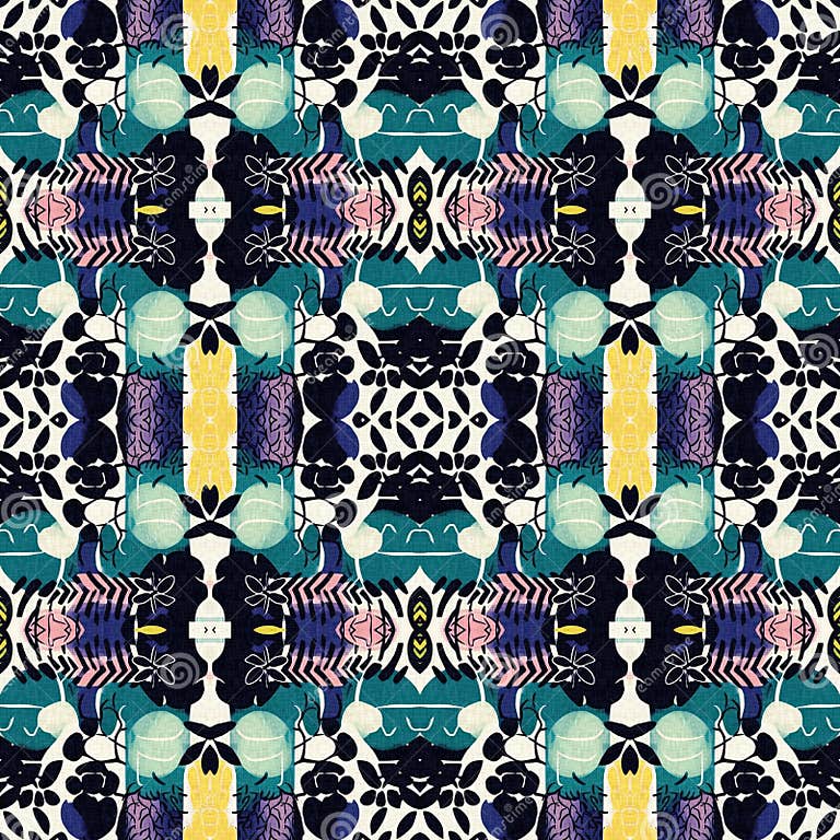 Modern Patchwork Grid Pattern with Fabric Effect Design. Seamless ...