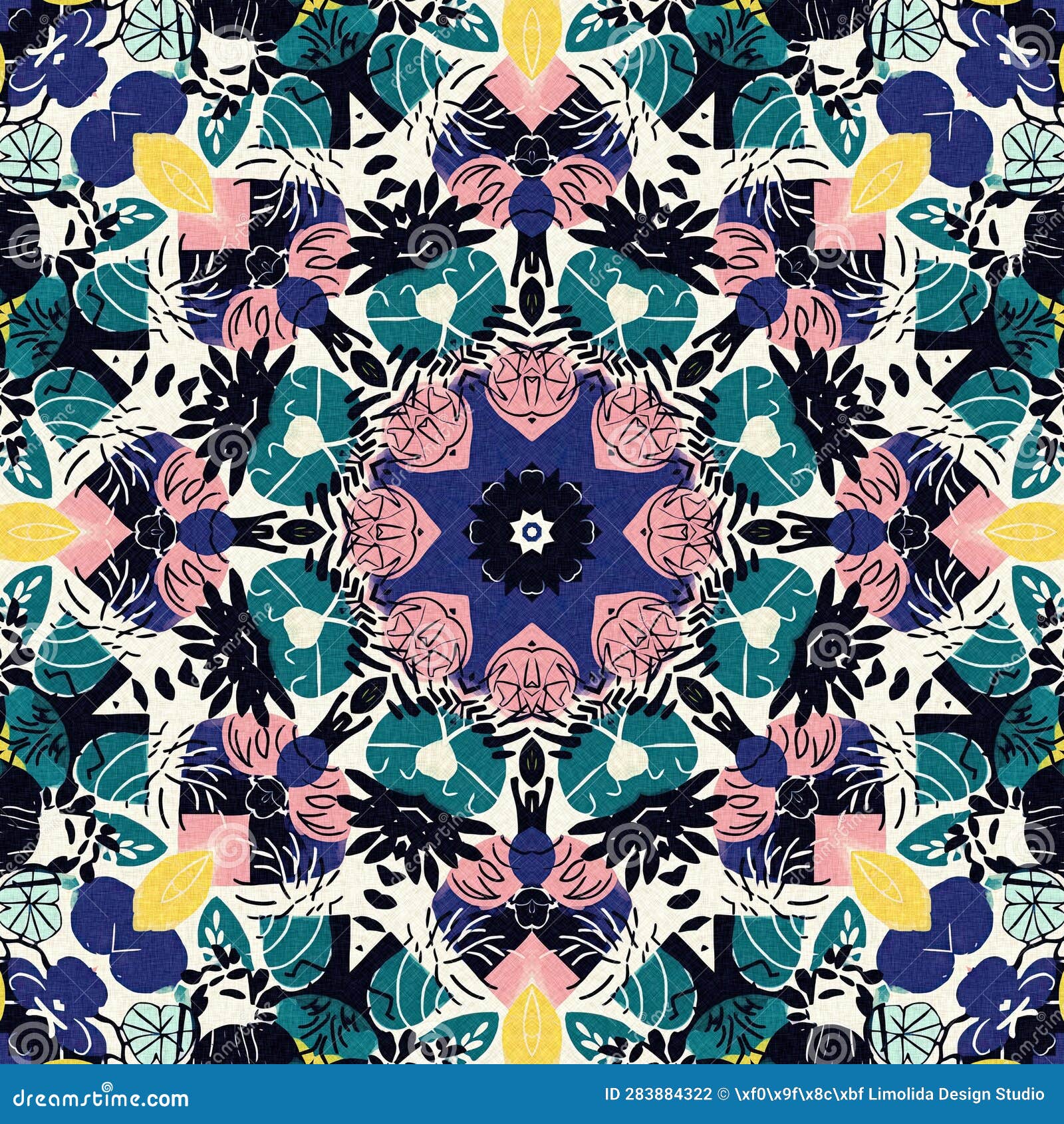 Modern Patchwork Grid Pattern with Fabric Effect Design. Seamless ...