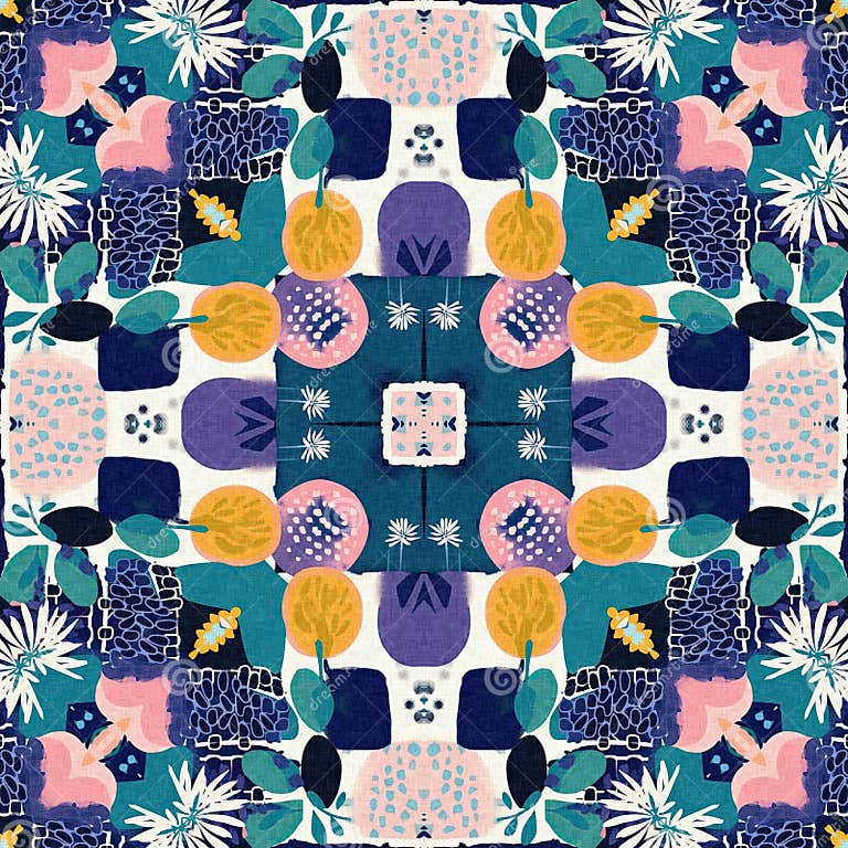 Modern Patchwork Grid Pattern with Fabric Effect Design. Seamless ...