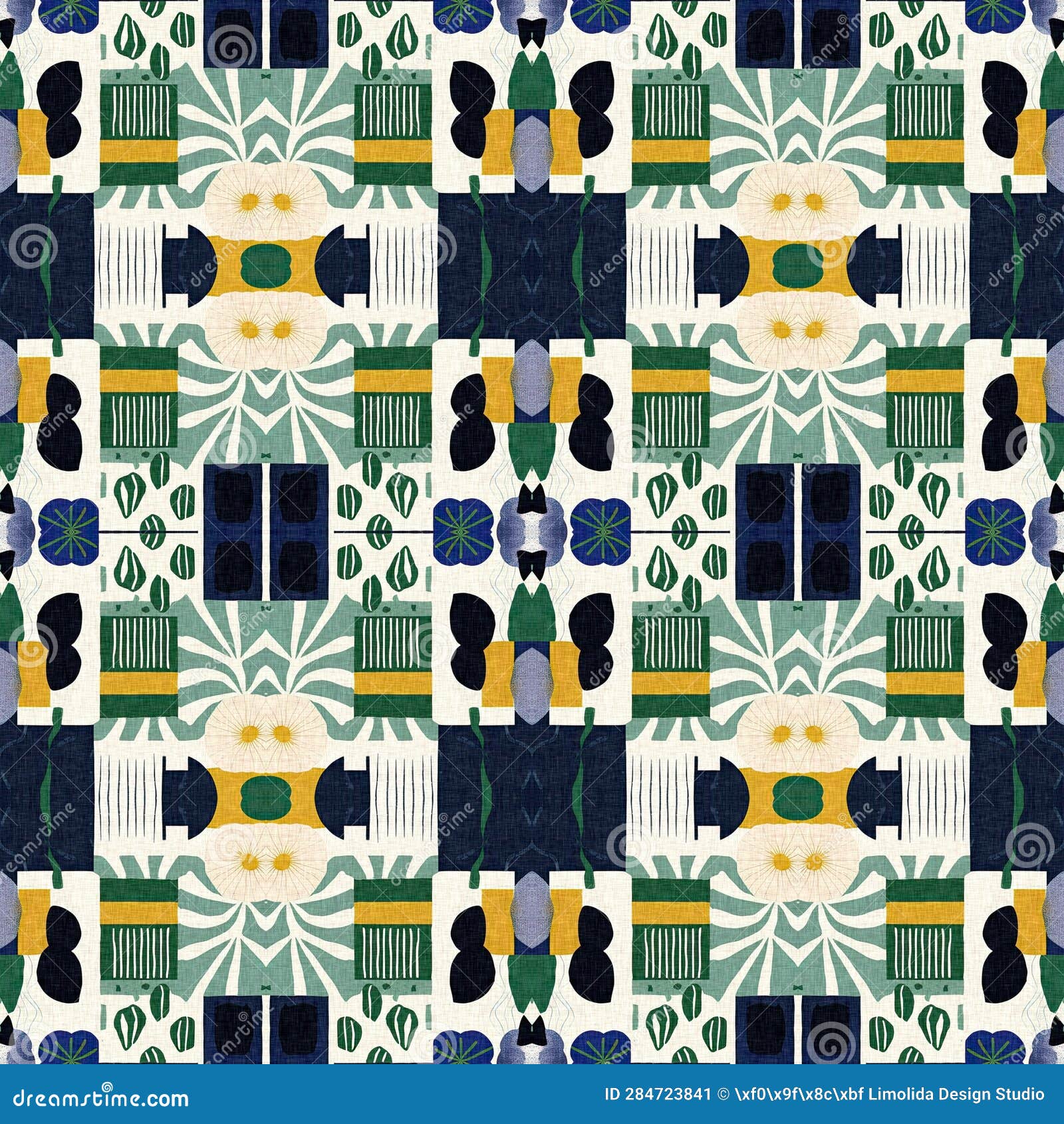 Modern Patchwork Grid Pattern with Fabric Effect Design. Seamless ...