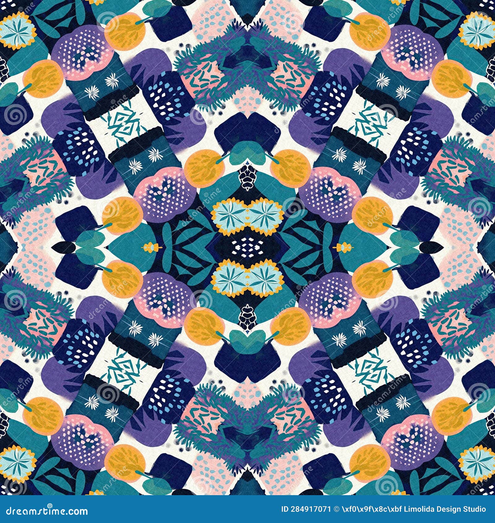 Modern Patchwork Grid Pattern with Fabric Effect Design. Seamless ...