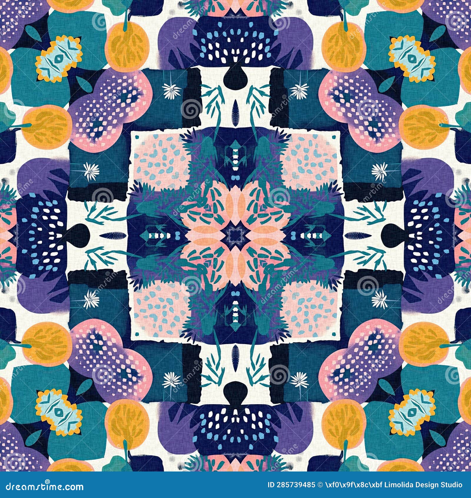 Modern Patchwork Grid Pattern with Fabric Effect Design. Seamless ...