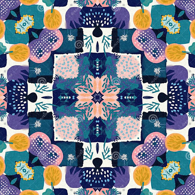 Modern Patchwork Grid Pattern with Fabric Effect Design. Seamless ...