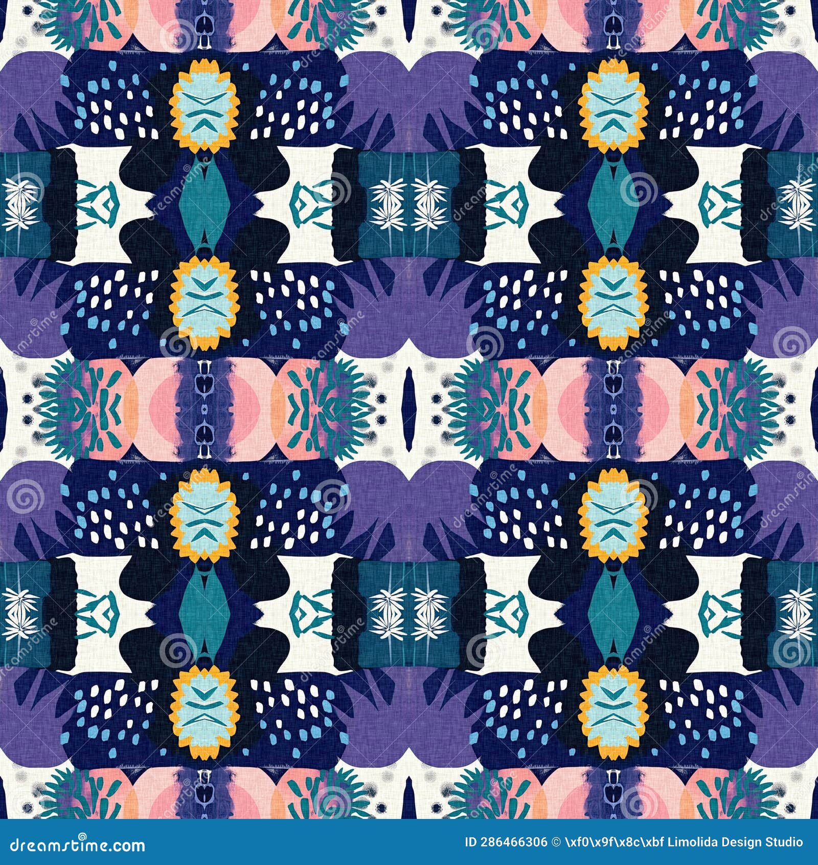 Modern Patchwork Grid Pattern with Fabric Effect Design. Seamless ...