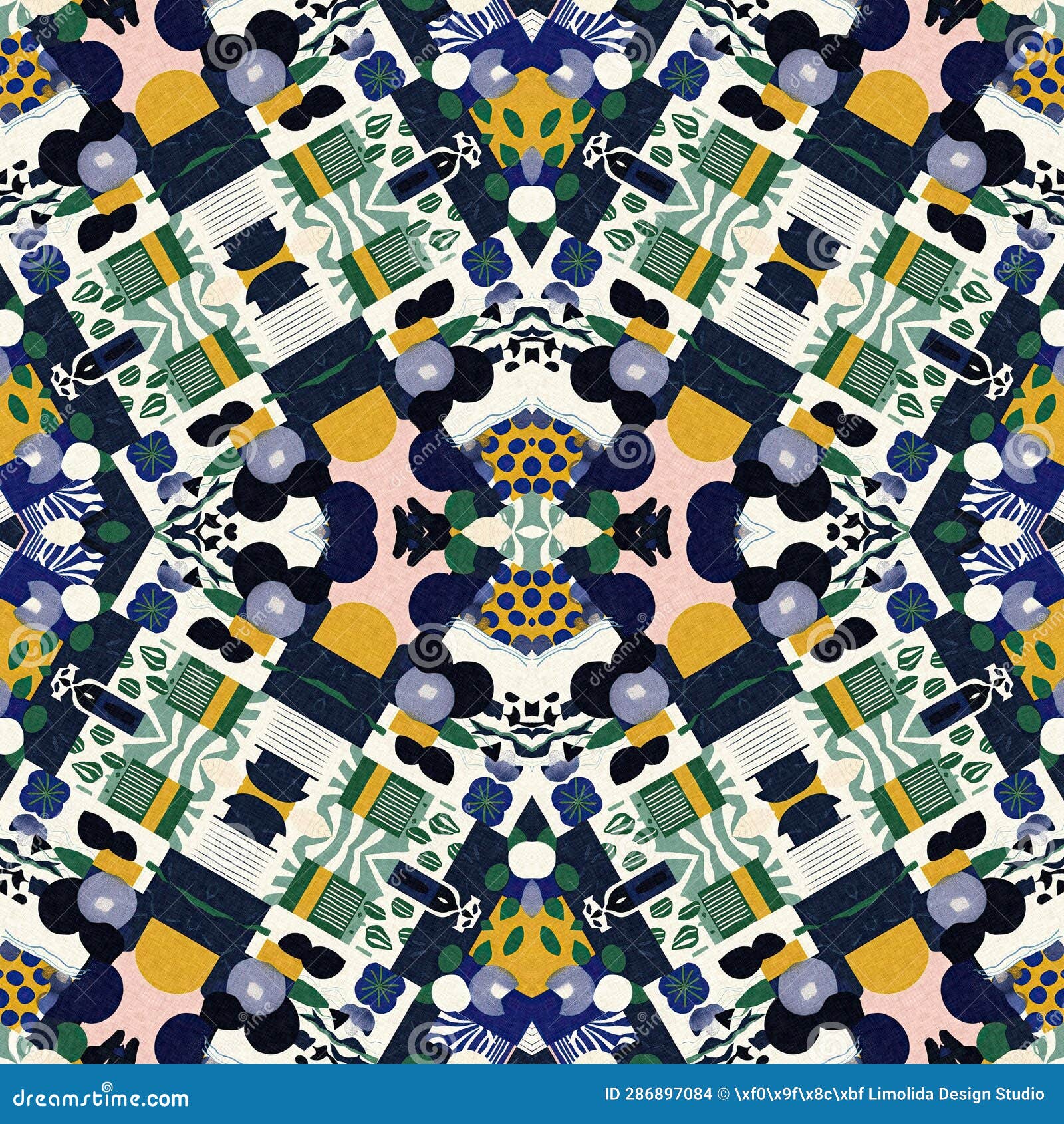 Modern Patchwork Grid Pattern with Fabric Effect Design. Seamless ...