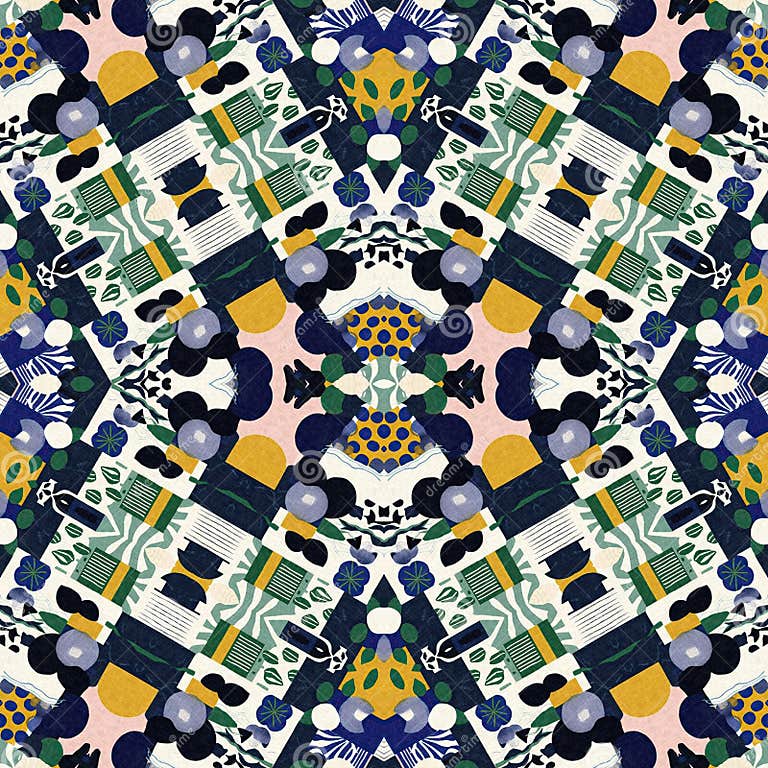 Modern Patchwork Grid Pattern with Fabric Effect Design. Seamless ...