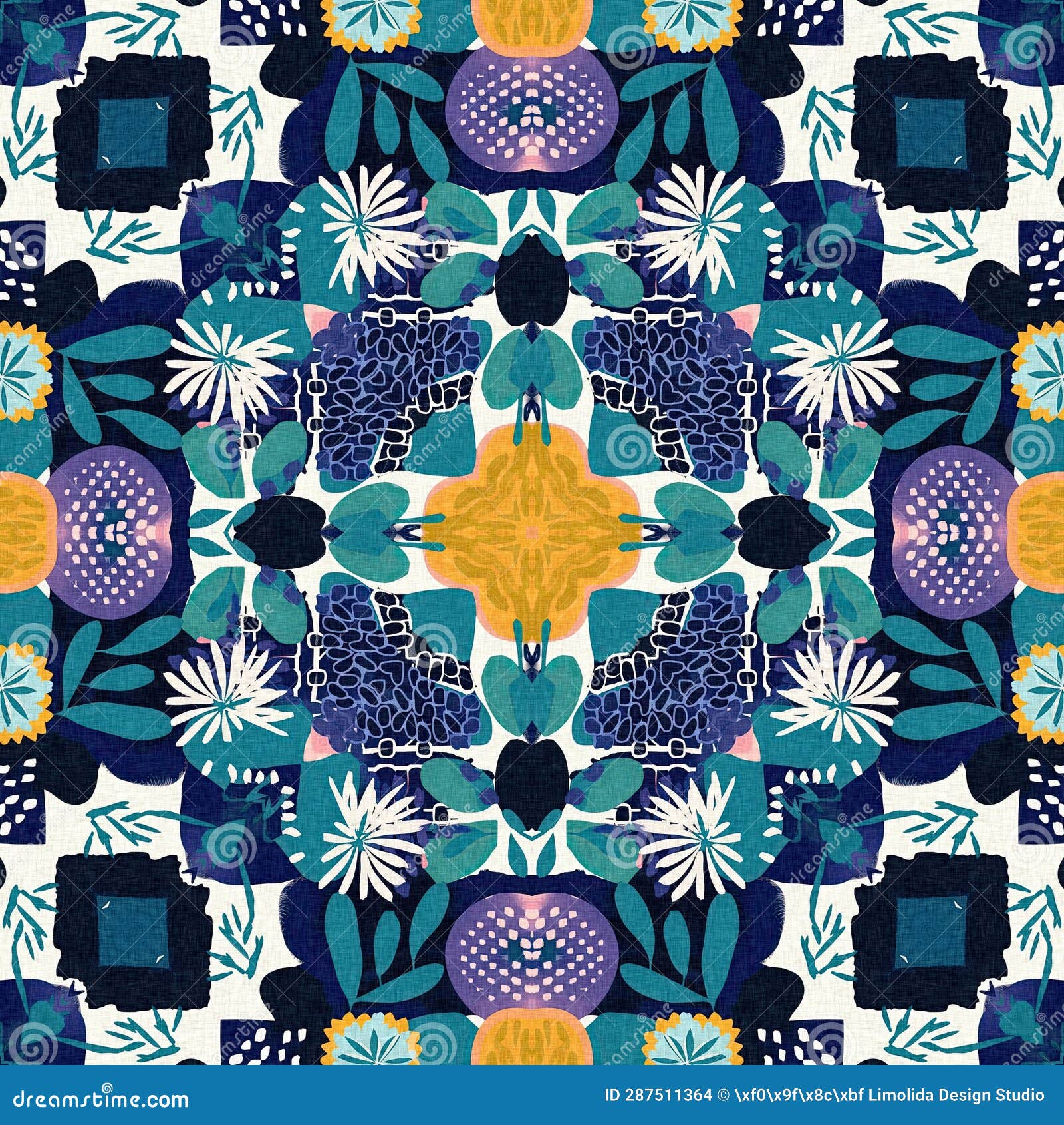 Modern Patchwork Grid Pattern with Fabric Effect Design. Seamless ...