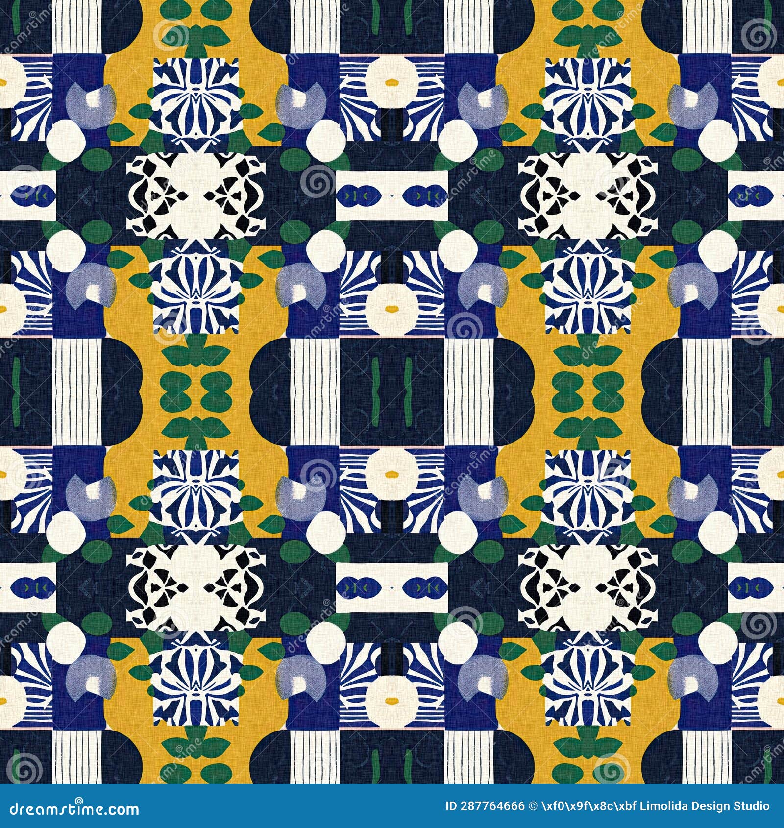 Modern Patchwork Grid Pattern with Fabric Effect Design. Seamless ...