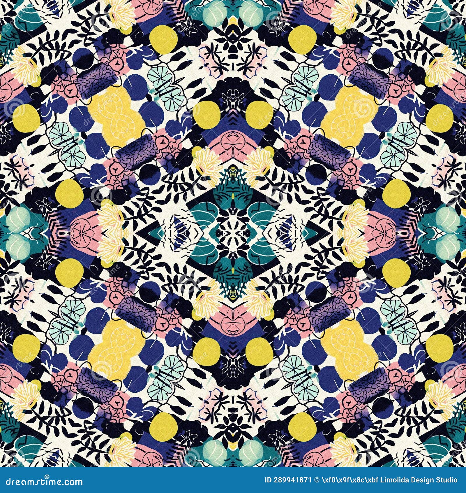 Modern Patchwork Grid Pattern with Fabric Effect Design. Seamless ...