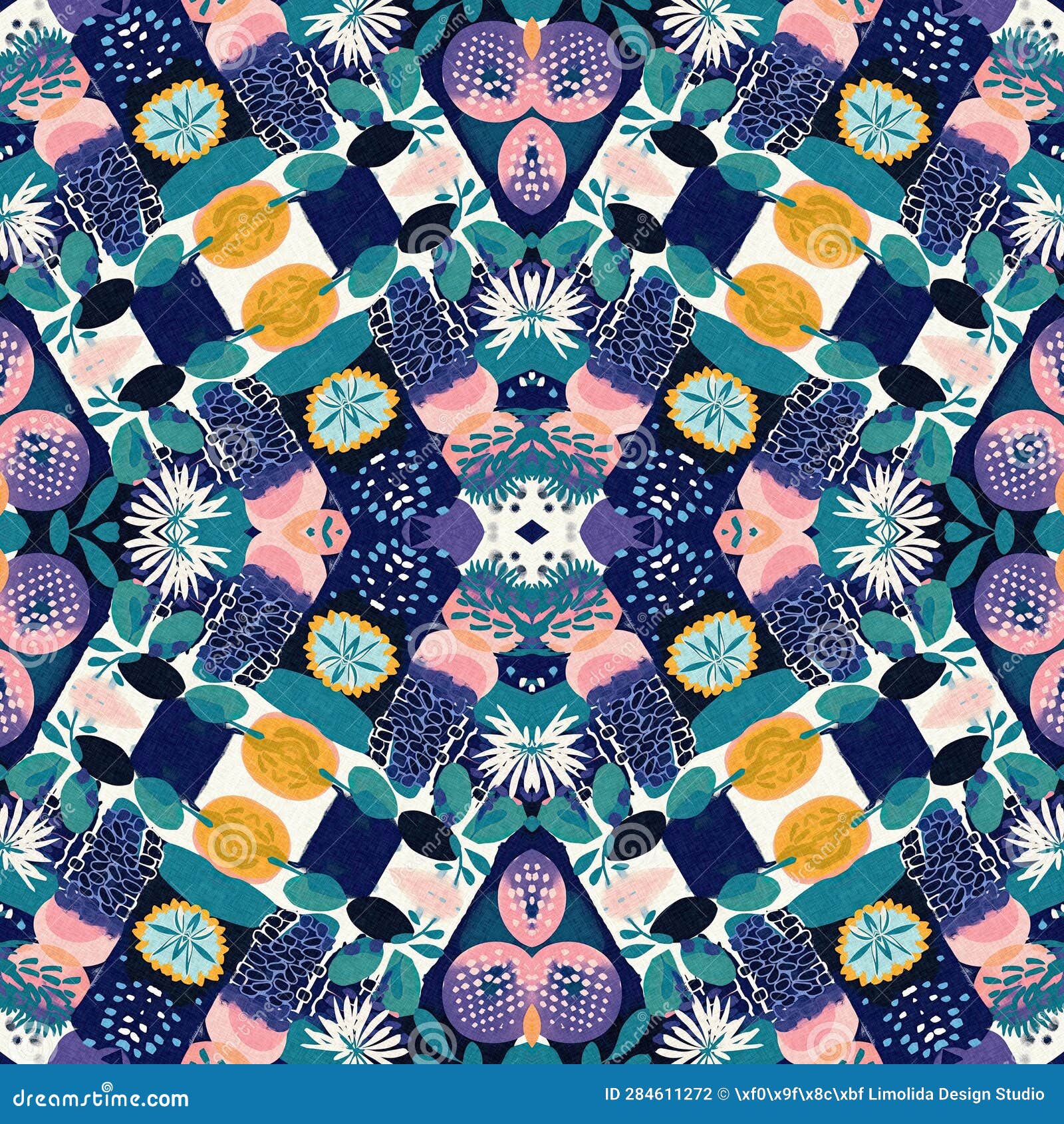 Modern Patchwork Grid Pattern with Fabric Effect Design. Seamless ...