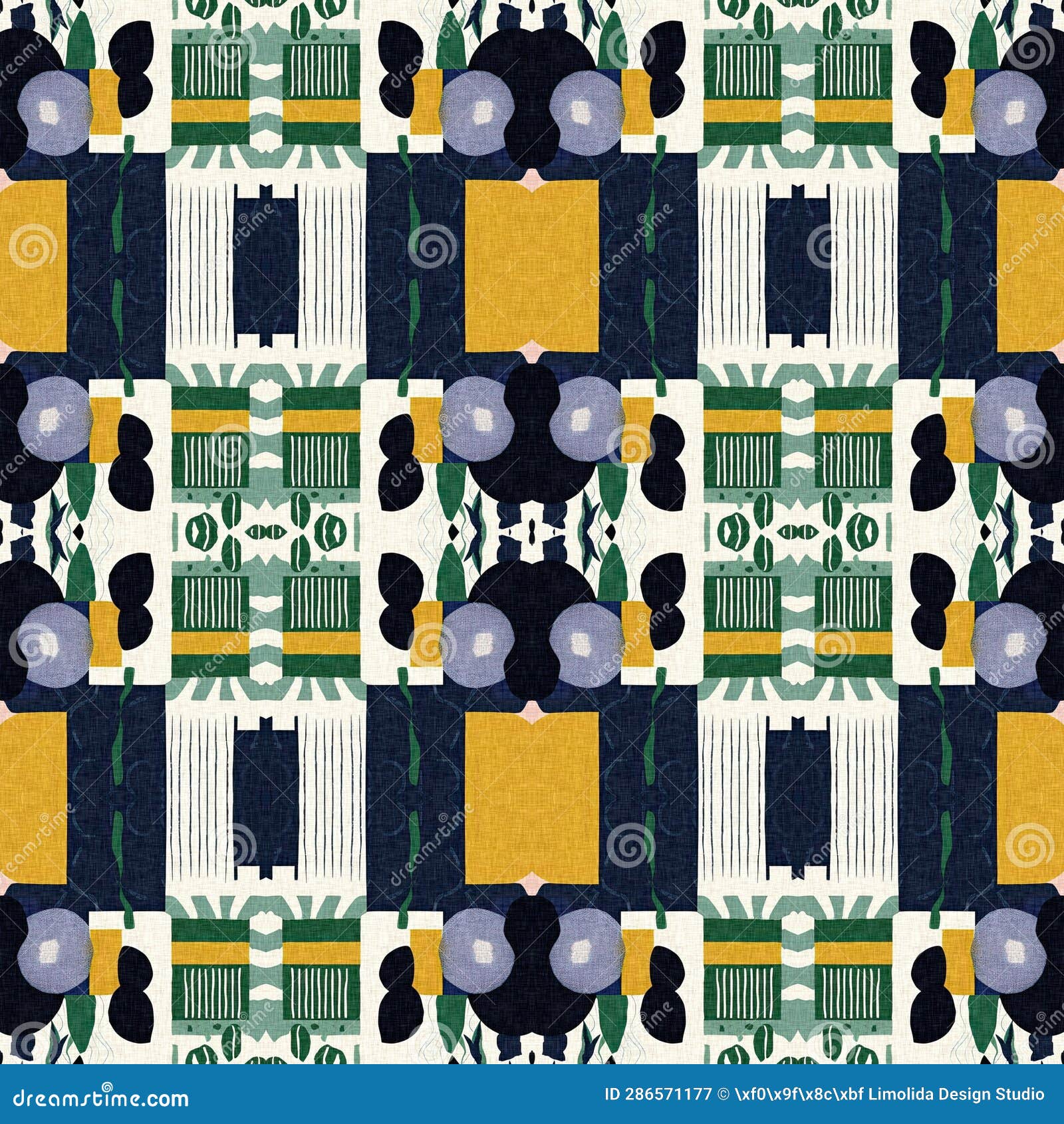 Modern Patchwork Grid Pattern with Fabric Effect Design. Seamless ...