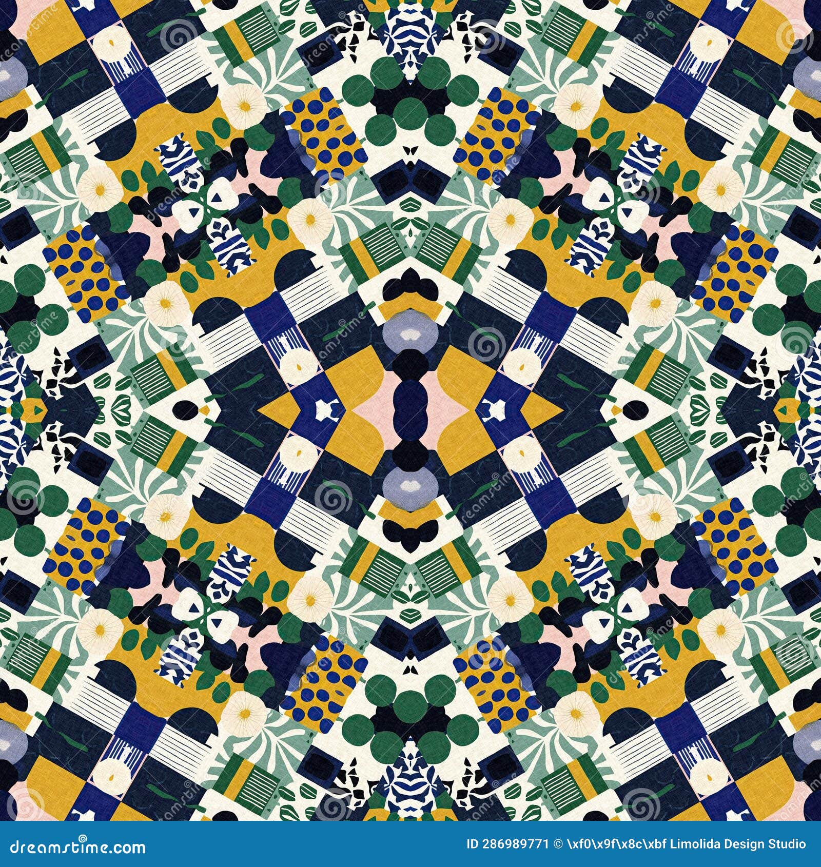 Modern Patchwork Grid Pattern with Fabric Effect Design. Seamless ...