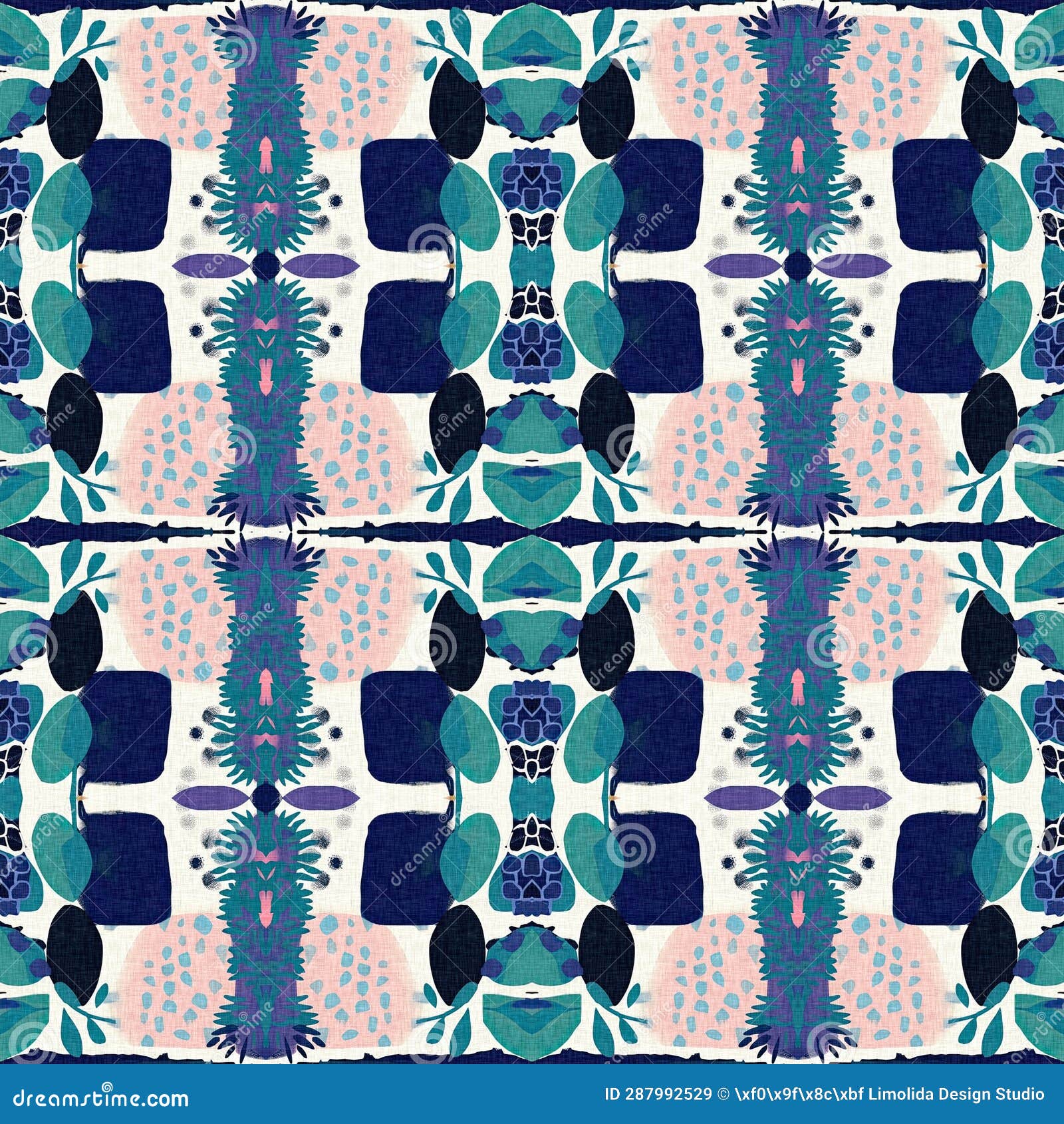 Modern Patchwork Grid Pattern with Fabric Effect Design. Seamless ...