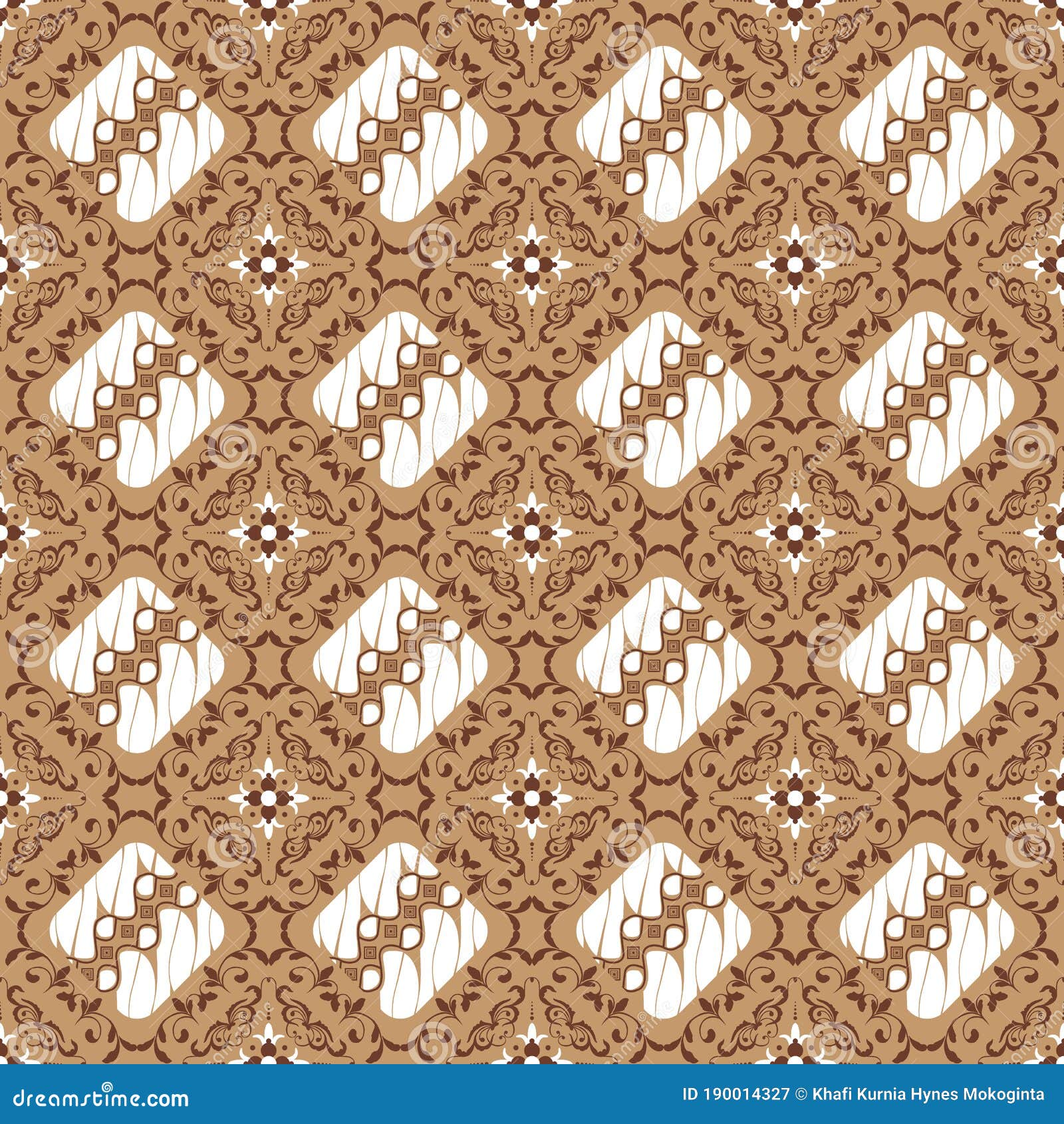 Modern Pattern on Batik Solo Design with Soft Mocca Color Stock ...