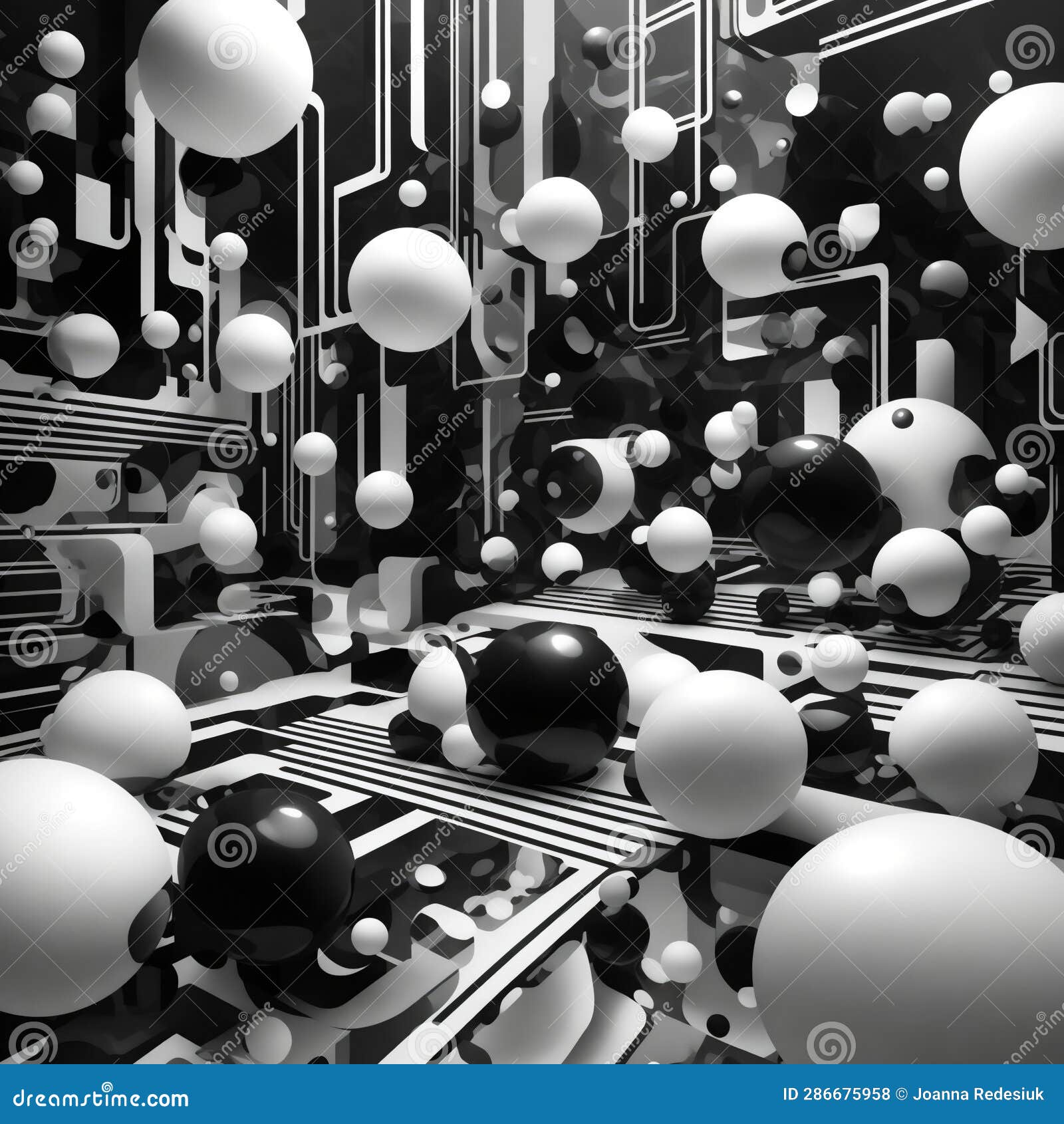 Modern Pattern Black and White Background Graphics Stock Illustration ...