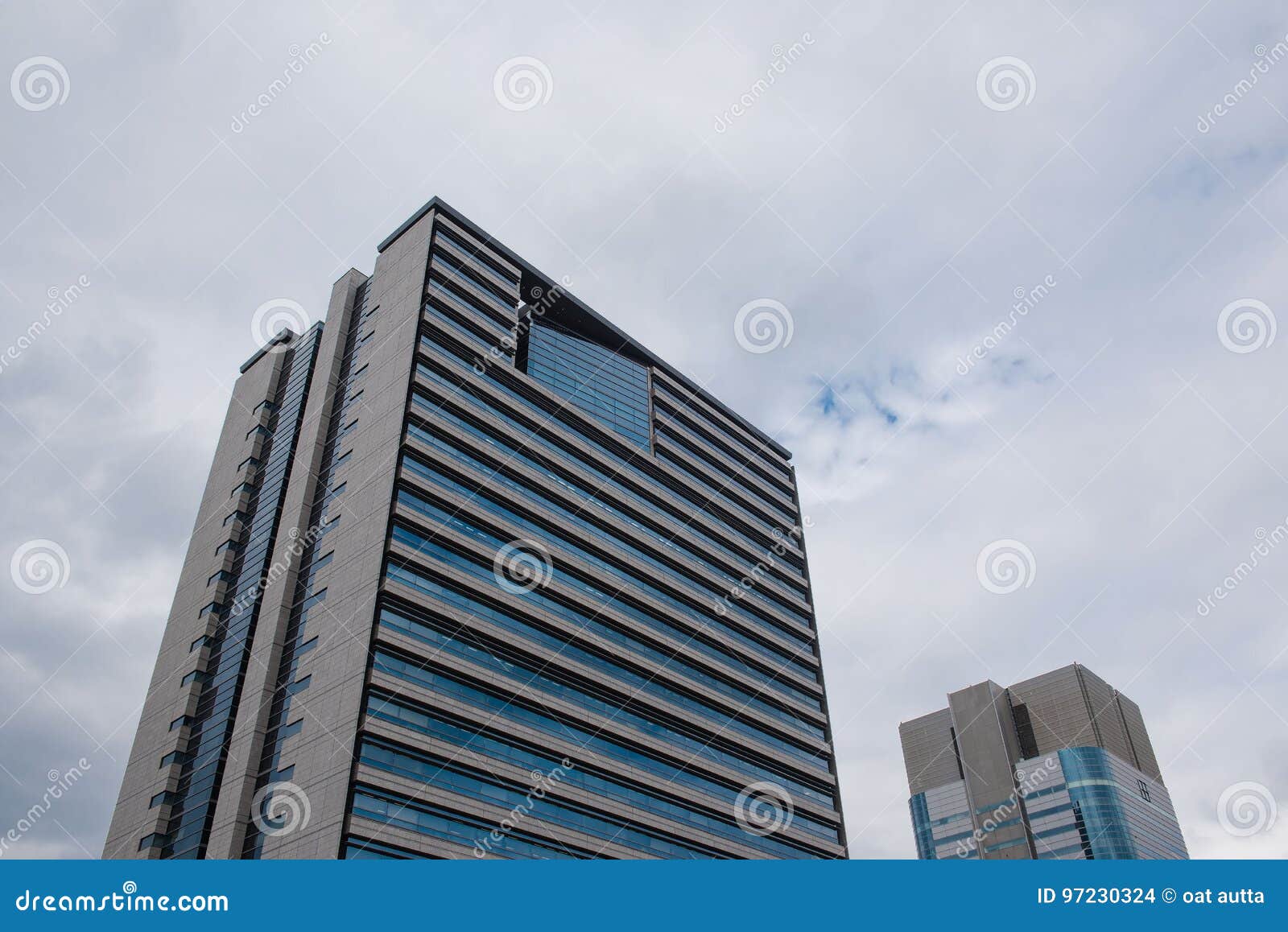 Modern Pattern of High Rise Building and Sky Background Stock Photo ...