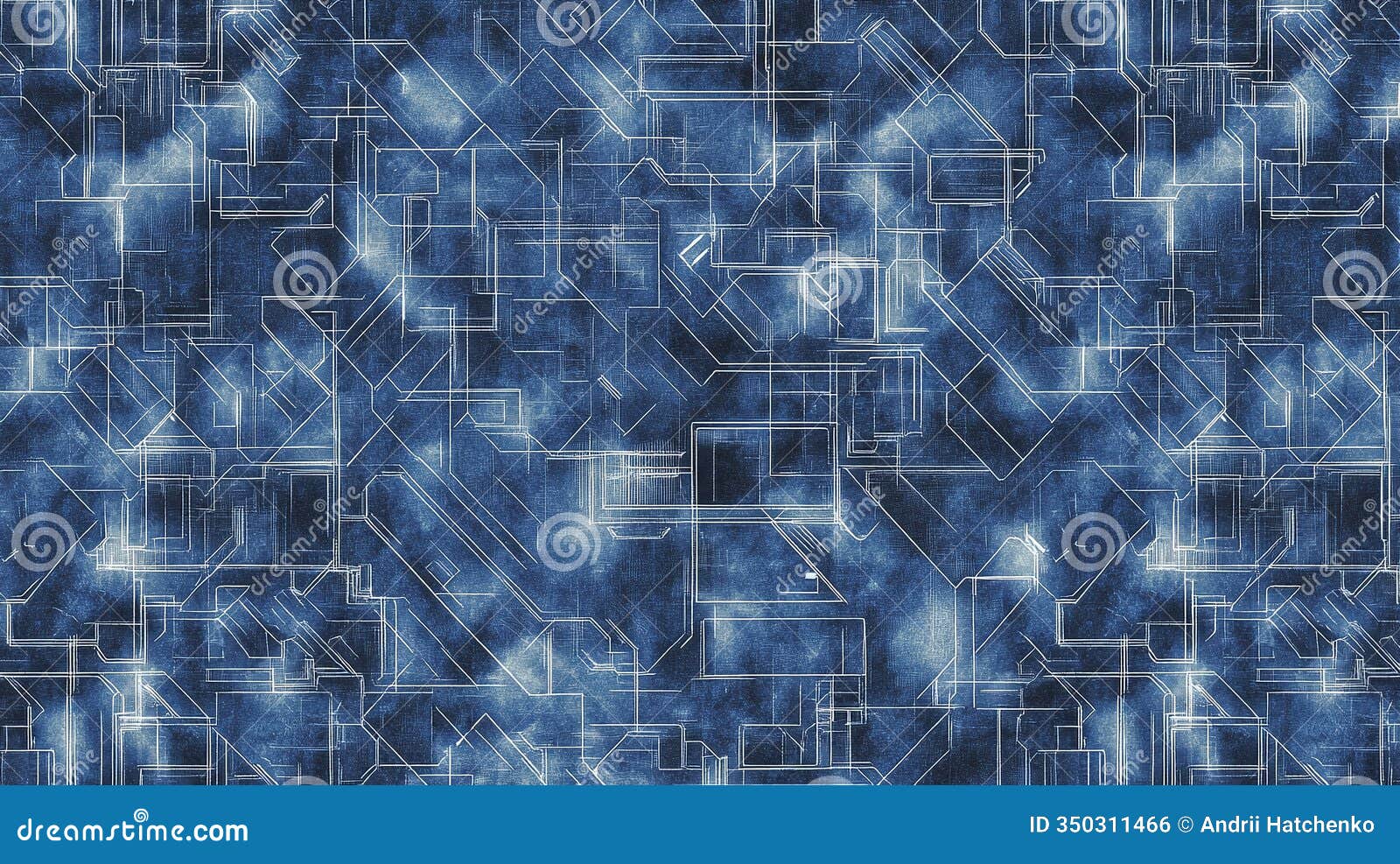 Modern Pattern Inspired by Floor Plans and Architectural Blueprints in ...