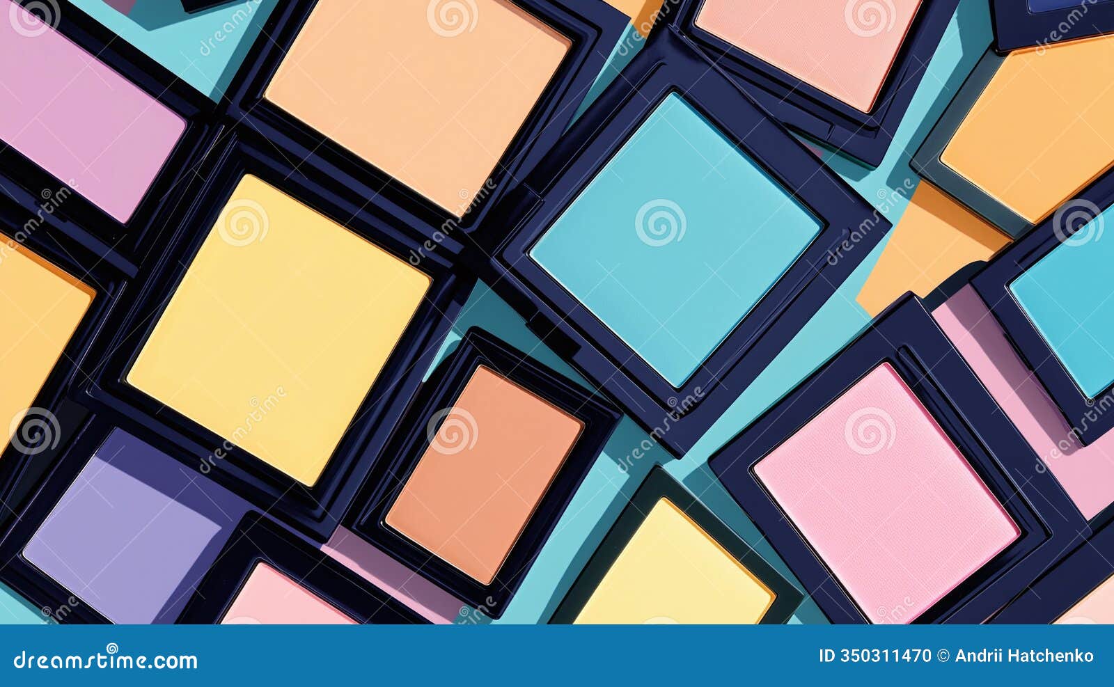 Modern Pattern Inspired by Makeup Palettes and Color Swatches Stock ...