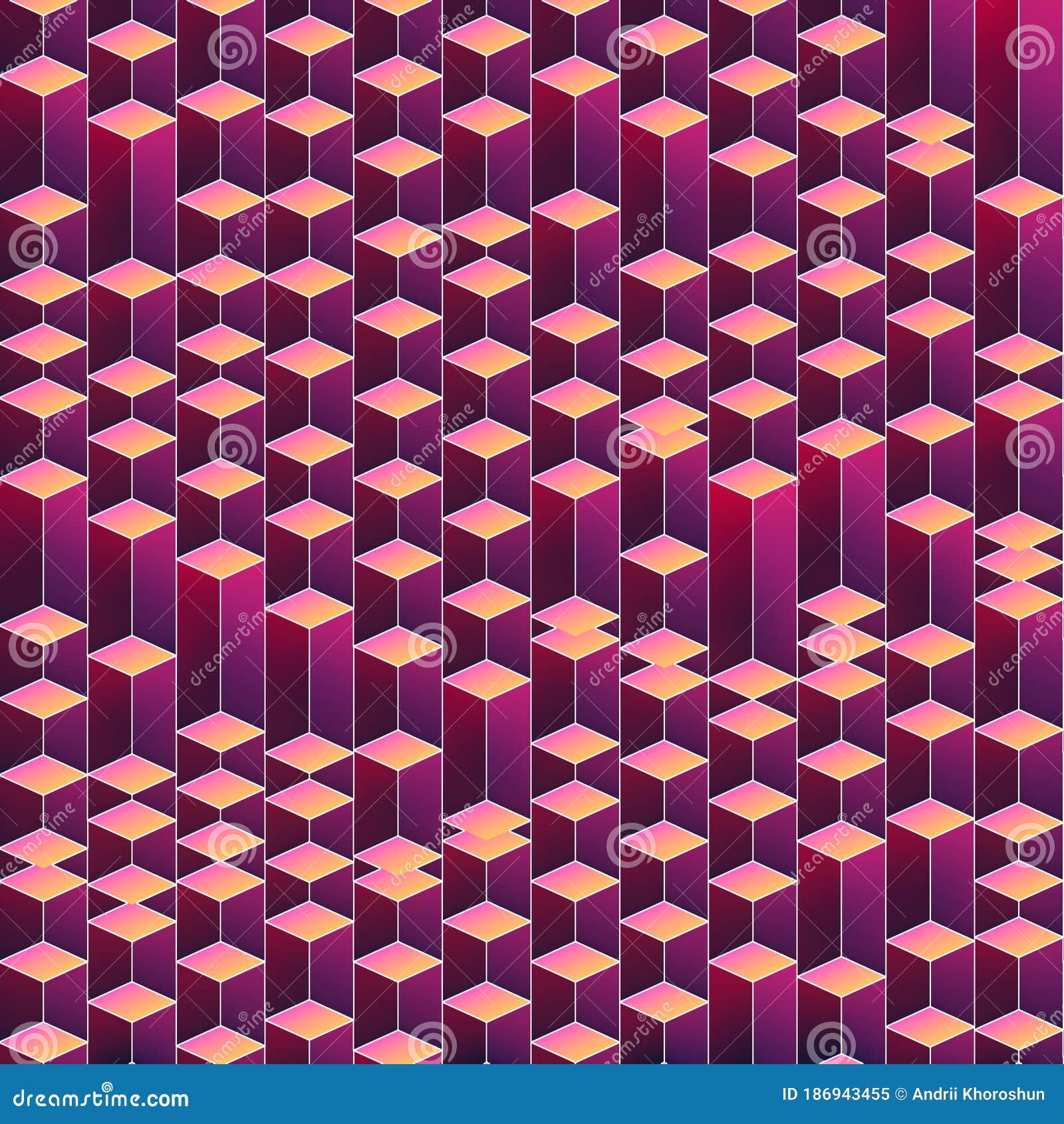 Modern Pattern of Multi Colored Rectangles. 3d Rendering Digital ...