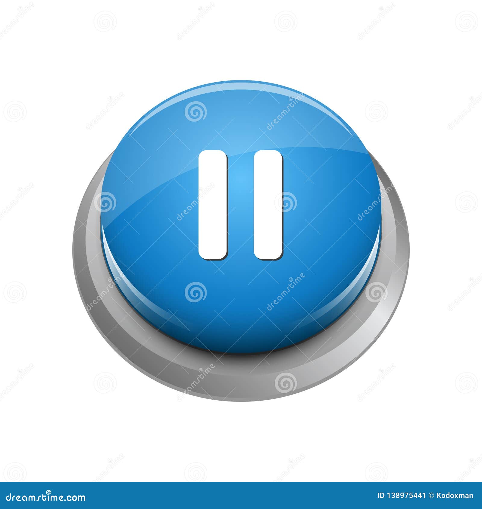 Modern Pause Icon Button Logo Stock Vector - Illustration of computer ...