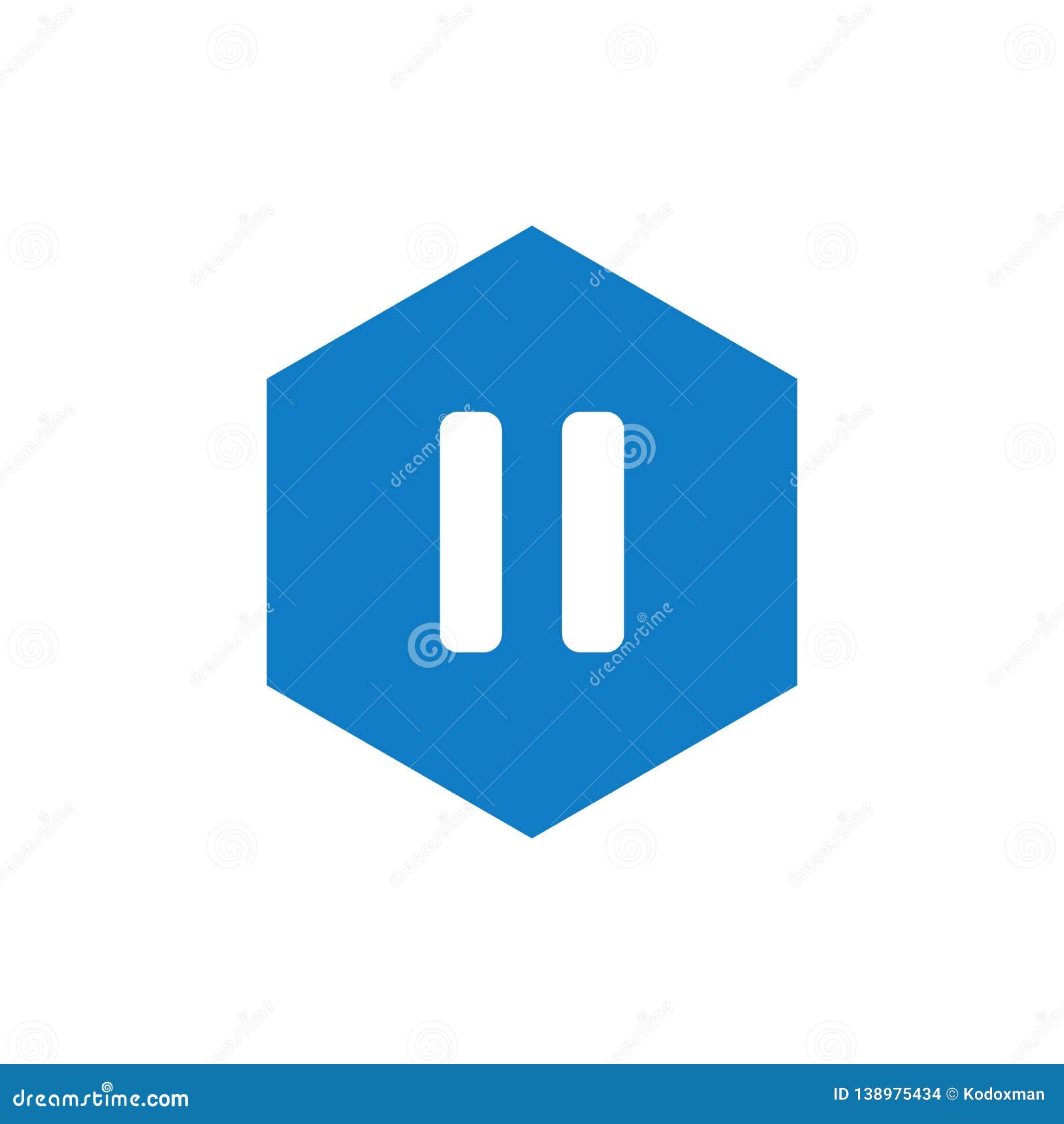 Modern Pause Icon Button Logo Stock Vector - Illustration of video ...