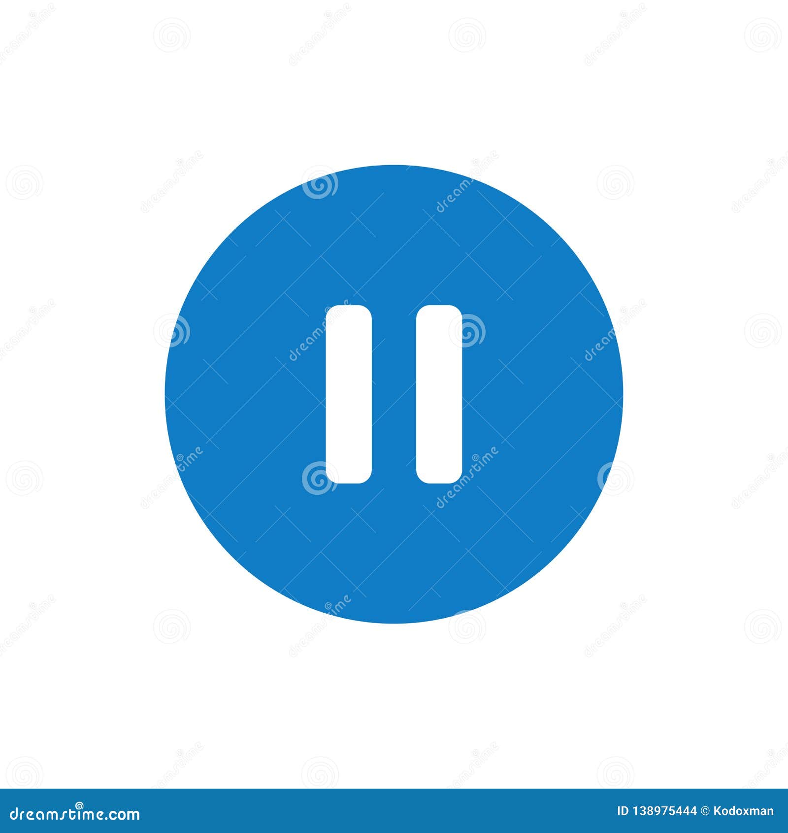 Modern Pause Icon Button Logo Stock Vector - Illustration of computer ...