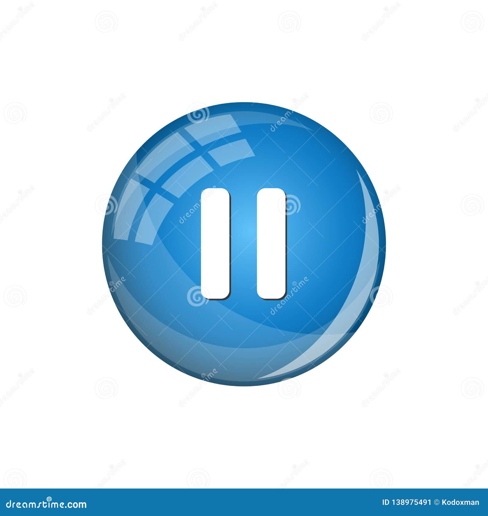 Modern Pause Icon Button Logo Stock Vector - Illustration of audio ...