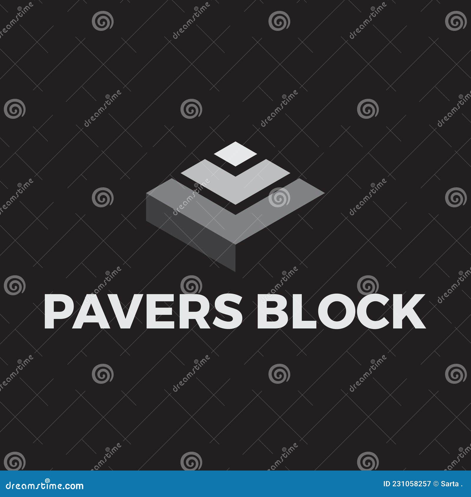 Modern Paving Block Logo Vector Template 02 Stock Vector - Illustration ...
