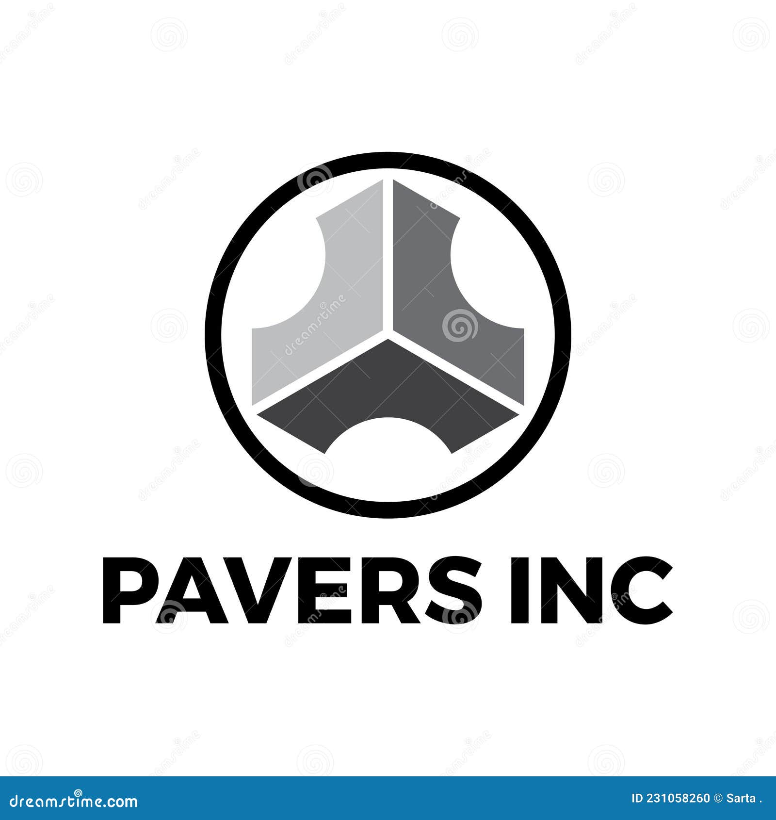 Modern Paving Block Logo Vector Template | CartoonDealer.com #231058260