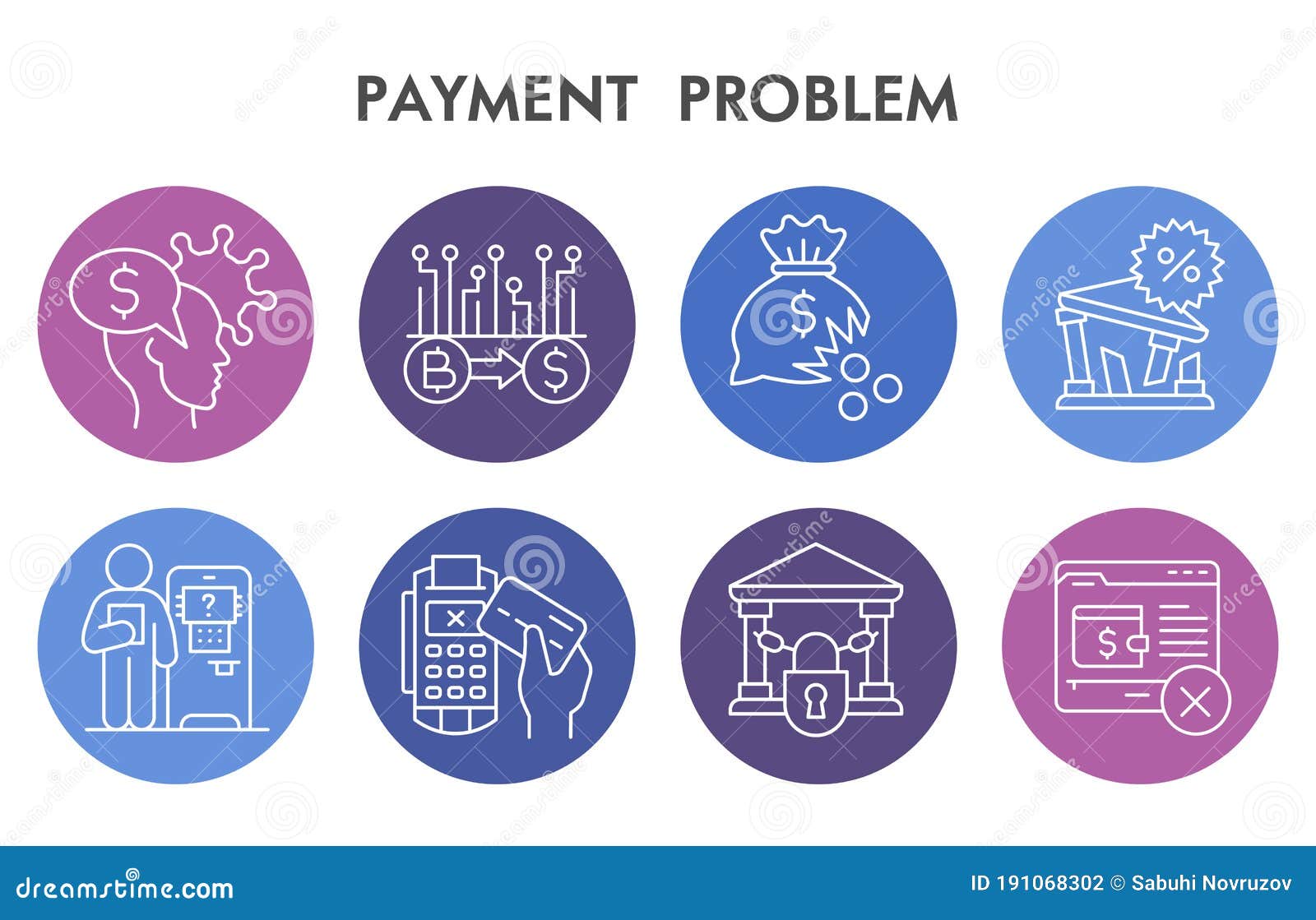 Modern Payment Problem Infographic Design Template. Investment Problems ...