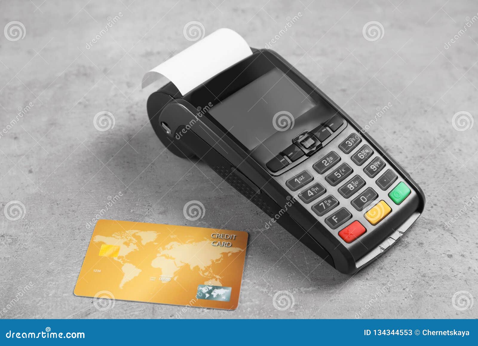 Modern Payment Terminal and Credit Card Stock Image - Image of retail ...