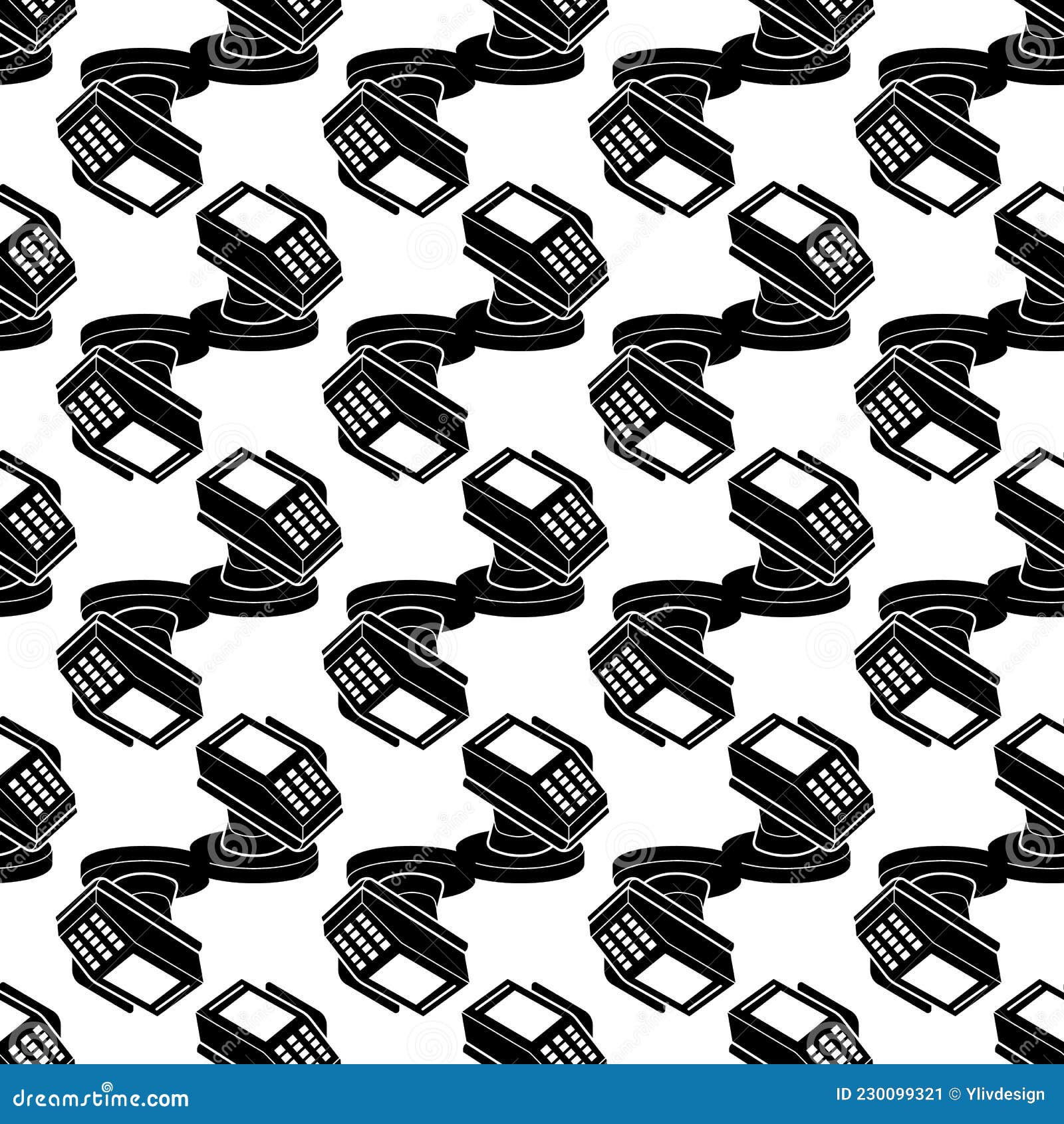 Modern Payment Terminal Pattern Seamless Vector Stock Vector ...
