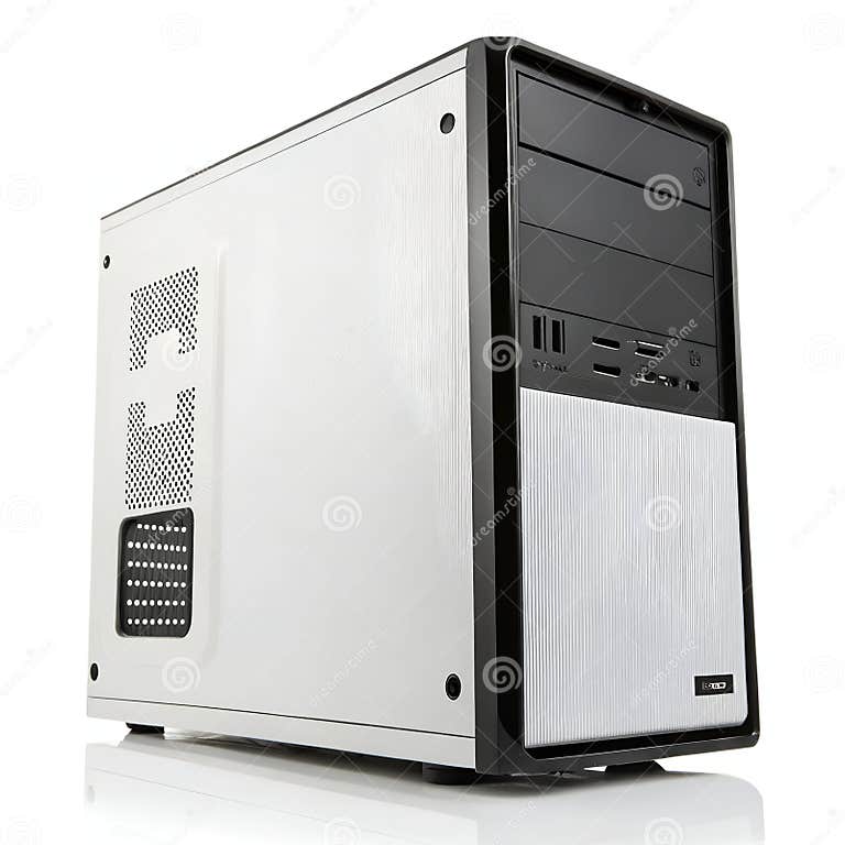 Modern PC Front View stock illustration. Illustration of equipment ...