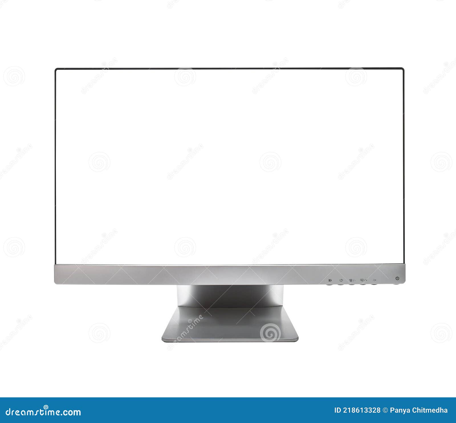 Modern PC monitor stock photo. Image of widescreen, work - 218613328