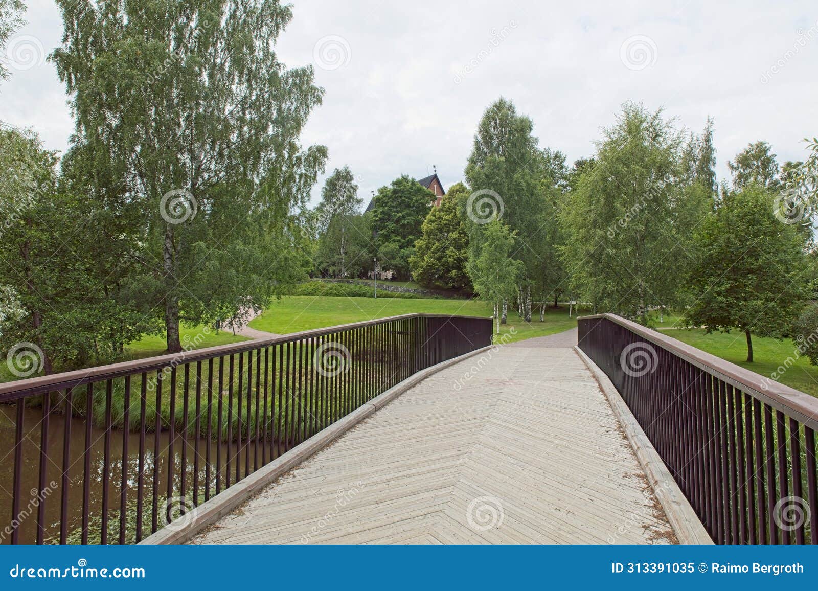 Bridge over river. stock image. Image of wood, architecture - 313391035