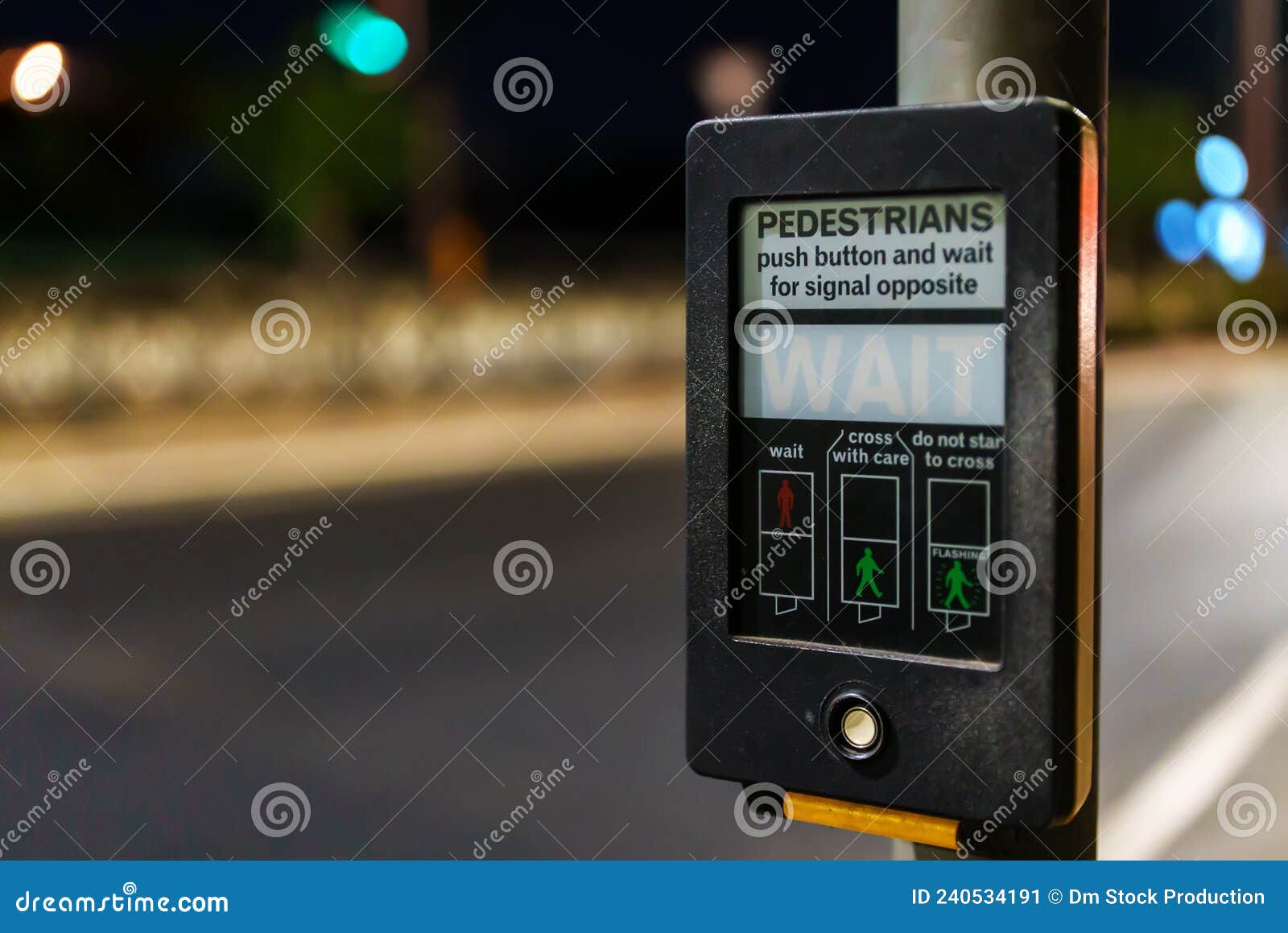 Modern Pedestrian Crossing Button Device Stock Image - Image of road ...